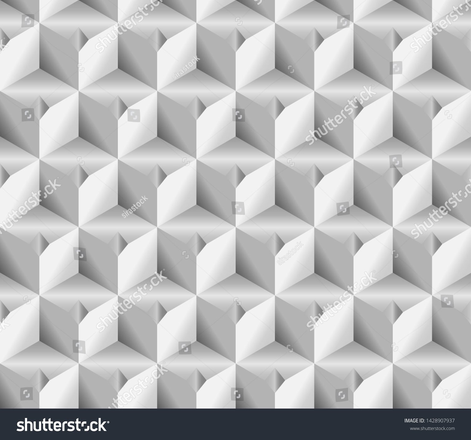 Volume Realistic Texture Gray 3d Cubes Stock Vector (Royalty Free ...