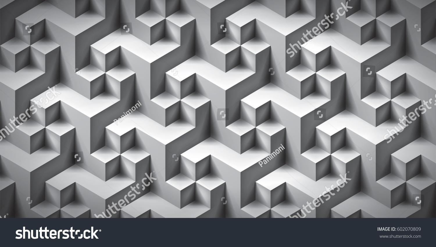 Volume Realistic Unreal Texture Gray Cubes Stock Vector (Royalty Free ...