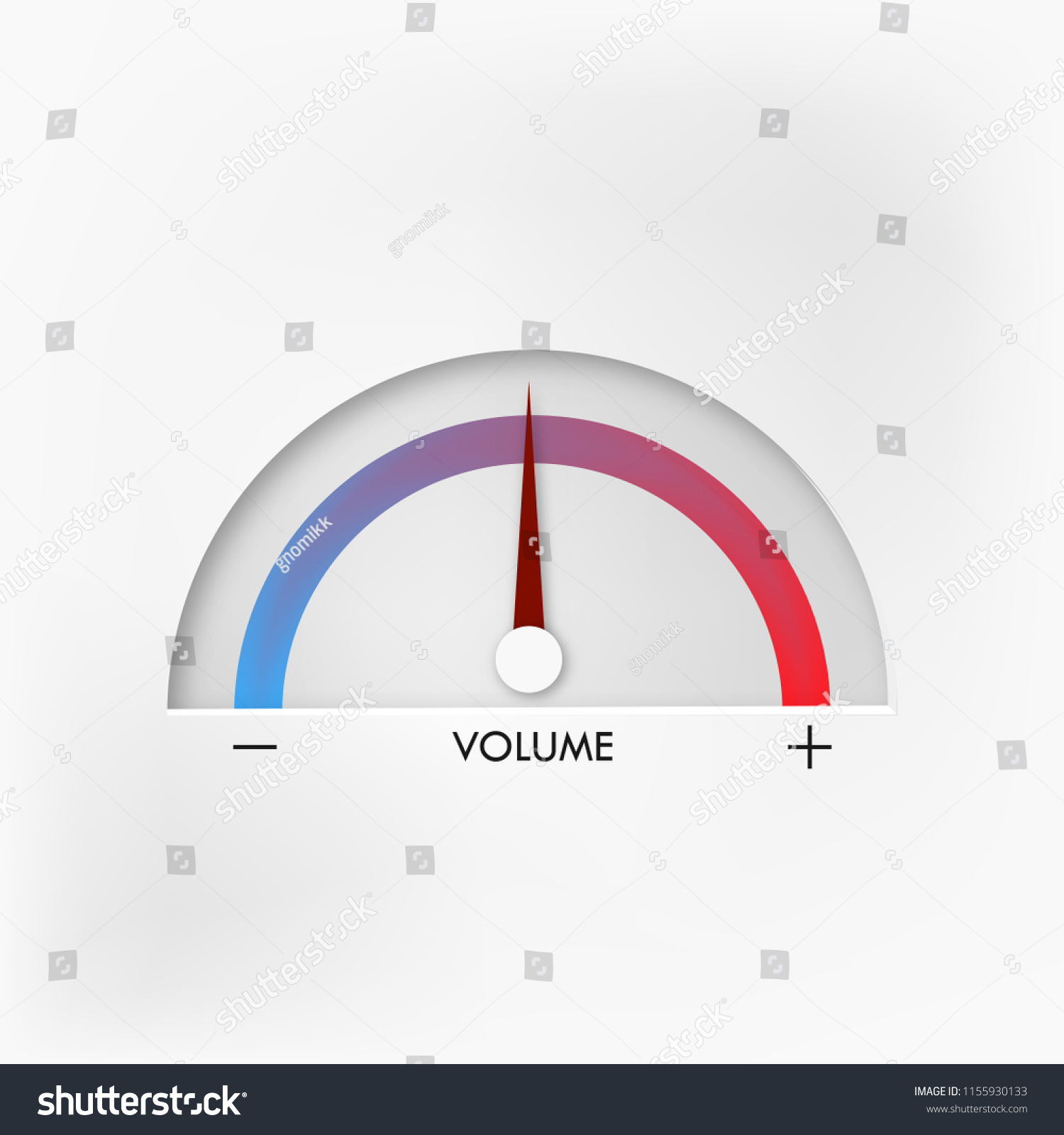 Volume Vector Interface Realistic Illustration Loudness Stock Vector ...