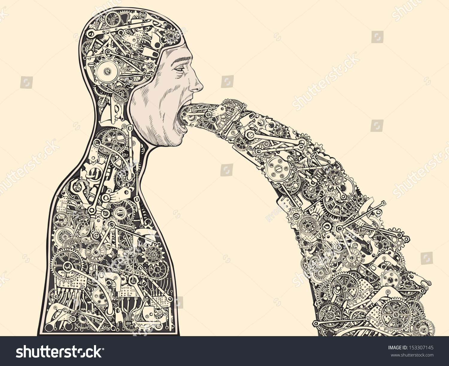 Vomiting Robot Pukes Science: เวกเตอร์สต็อก (ปลอดค่าลิขสิทธิ์) 153307145