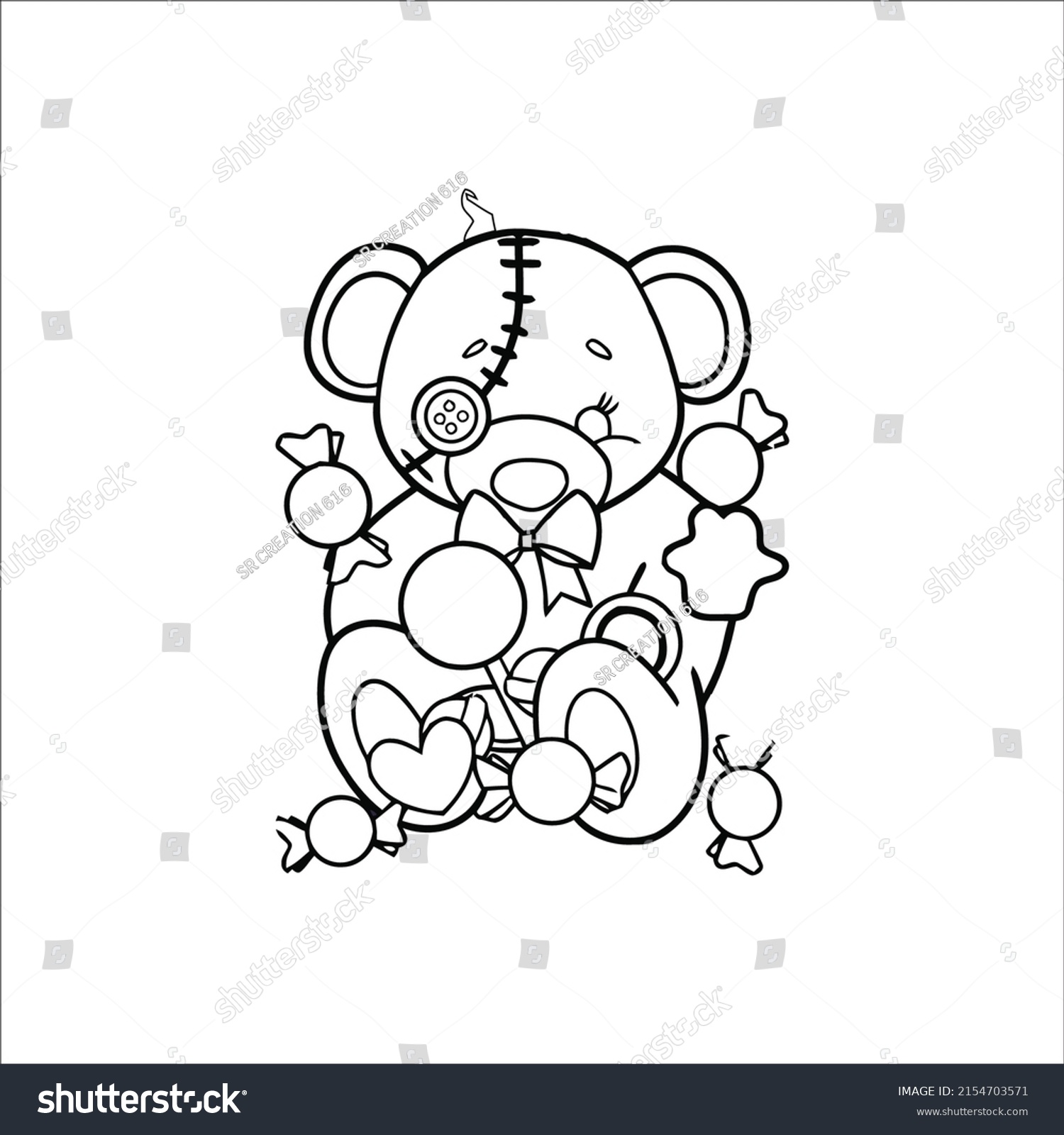 Voodoo Coloring Page All Ages Stock Vector (Royalty Free) 2154703571 ...