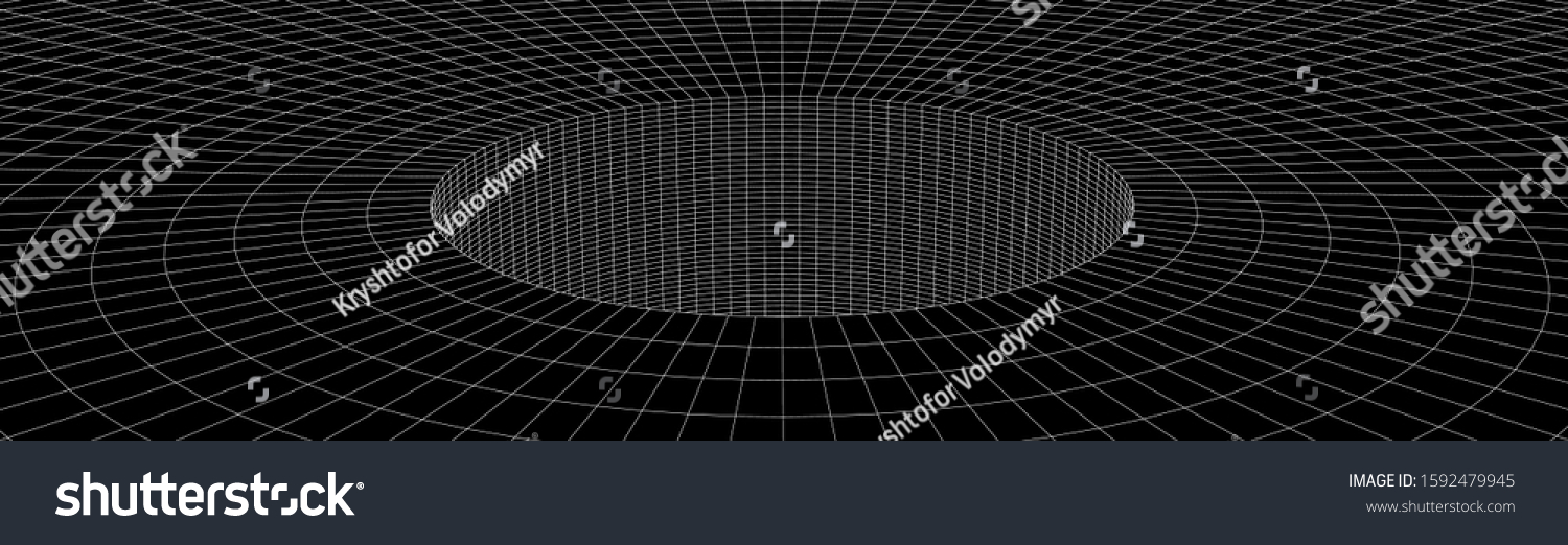 Vortex Vector Perspective Curved Grid Wireframe: vetor stock (livre de ...