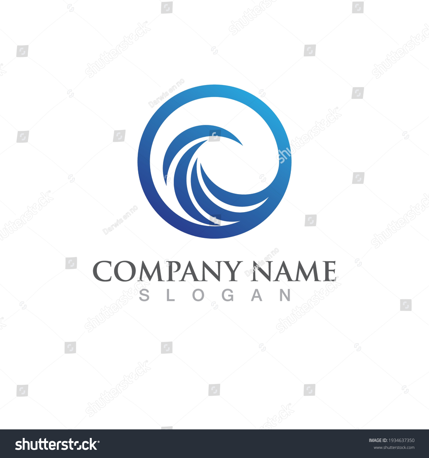 Vortex Water Vector Illustration Icon Logo Stock Vector (Royalty Free ...