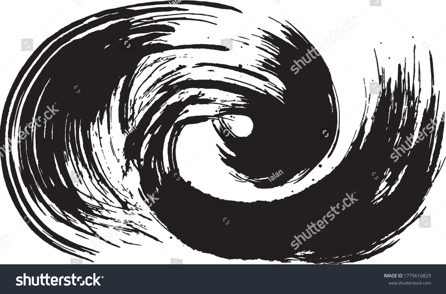 Vortex Wave Splash Brush Stroke Illustration Stock Vector (Royalty Free ...