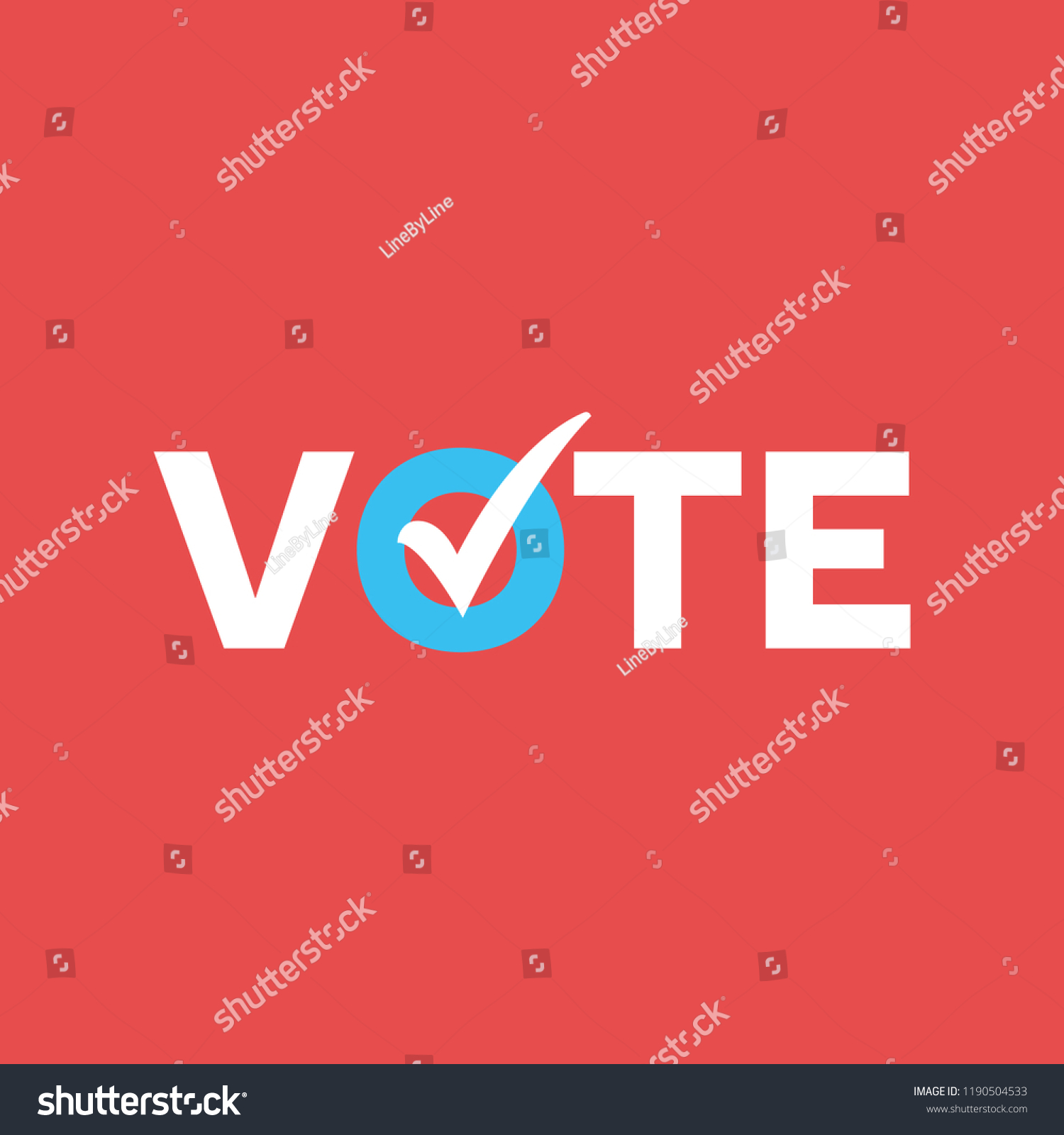 Vote Check Mark Ballot Vector Text: เวกเตอร์สต็อก (ปลอดค่าลิขสิทธิ์ ...