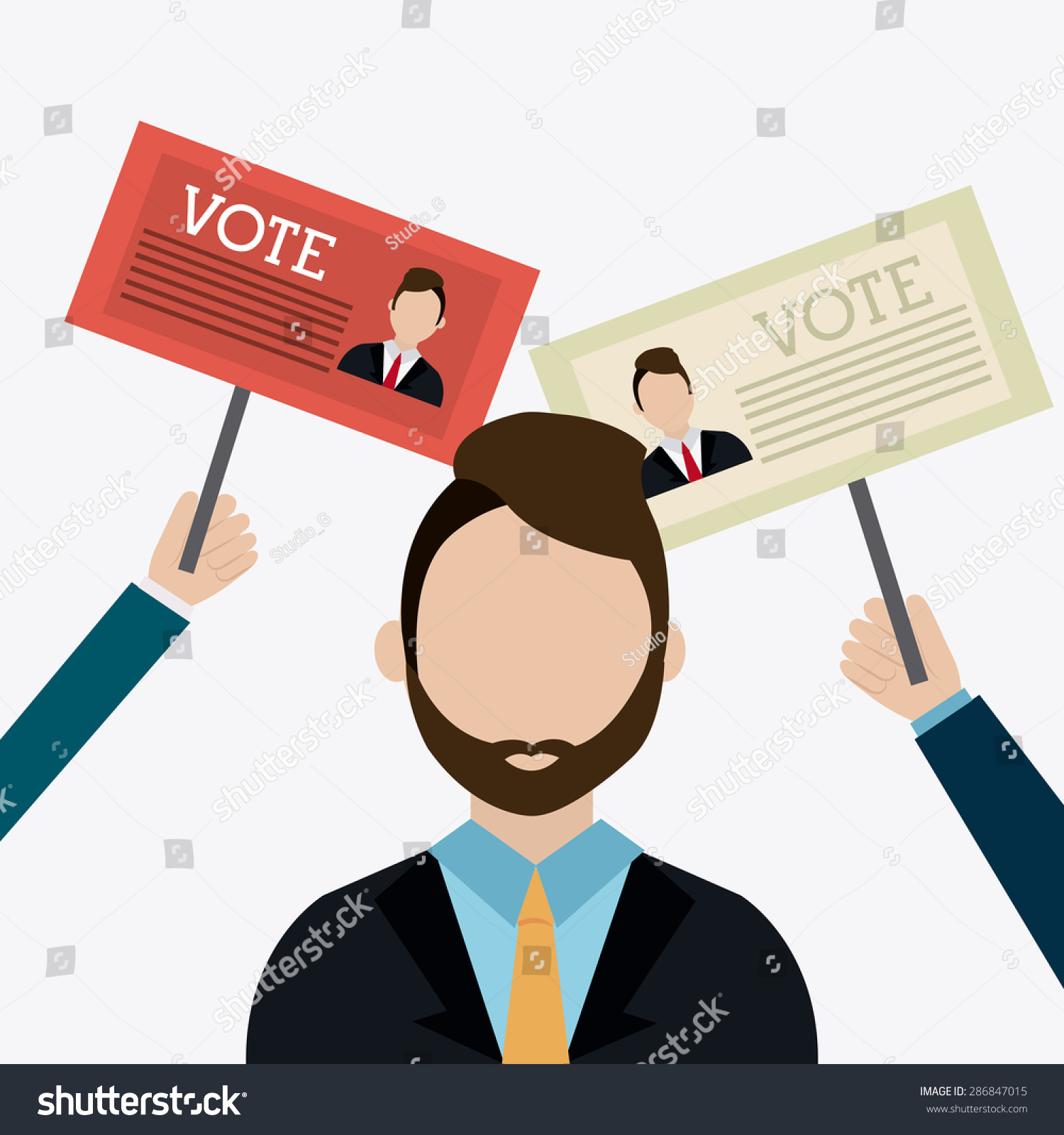 Vote Design Over White Background Vector Stock Vector (Royalty Free ...