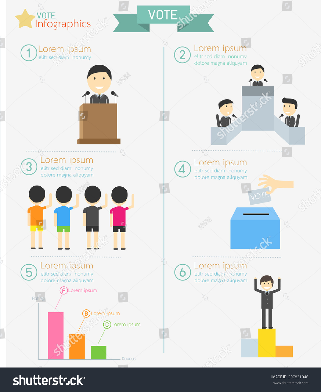 Vote Infographics Stock Vector (Royalty Free) 207831046 | Shutterstock