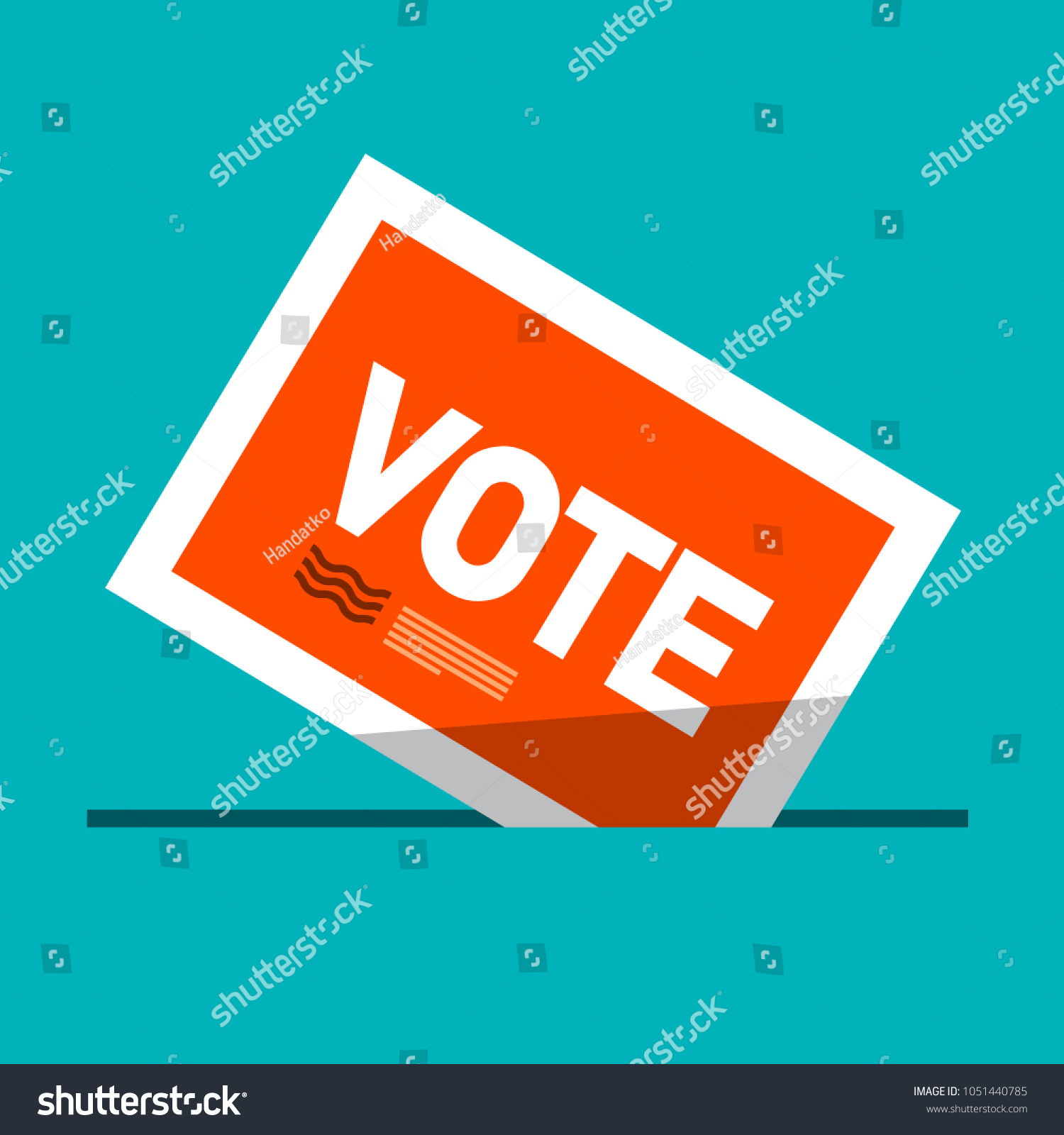 Vote Label Vector Ballot Symbol Stock Vector (Royalty Free) 1051440785