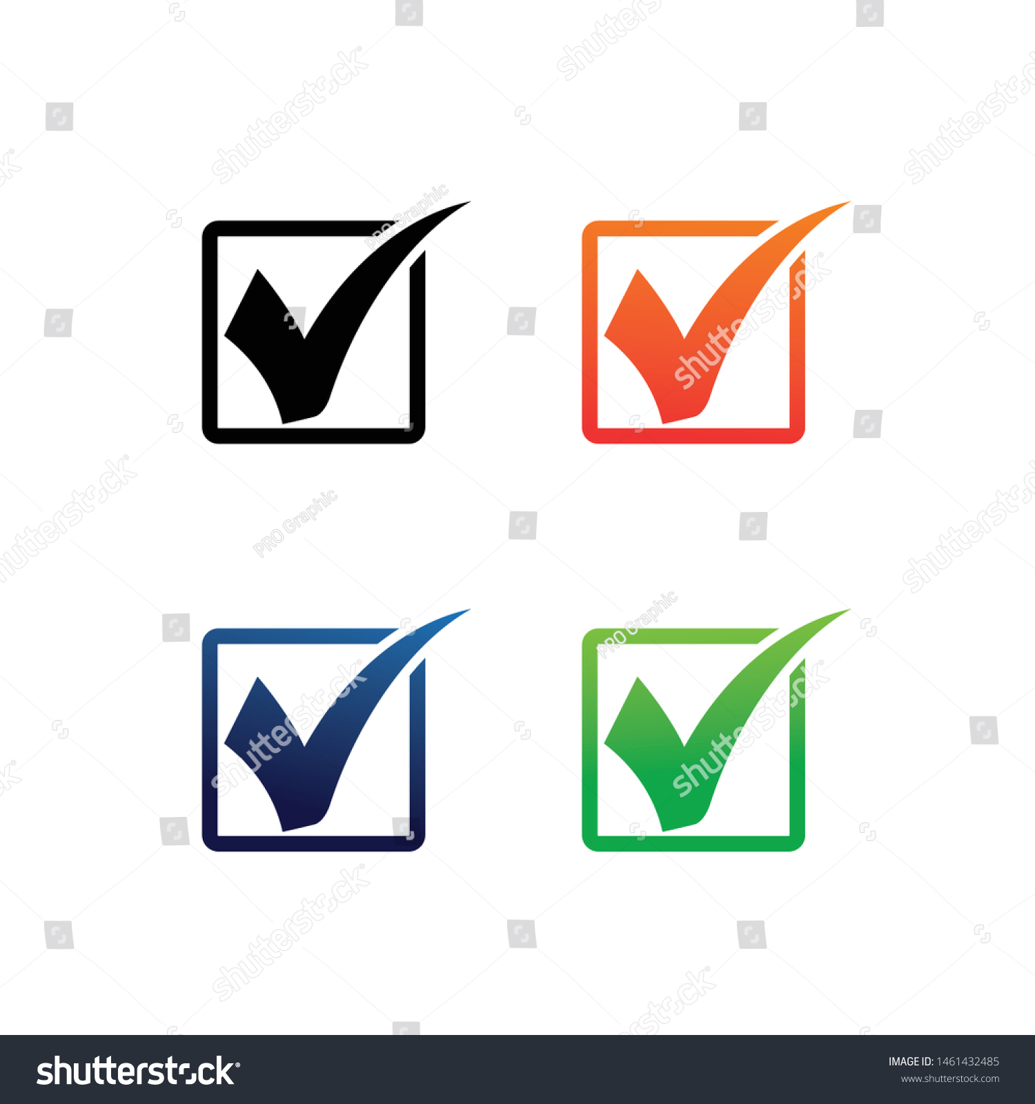Vote Logo Vector Verify Icon Check Stock Vector (Royalty Free ...