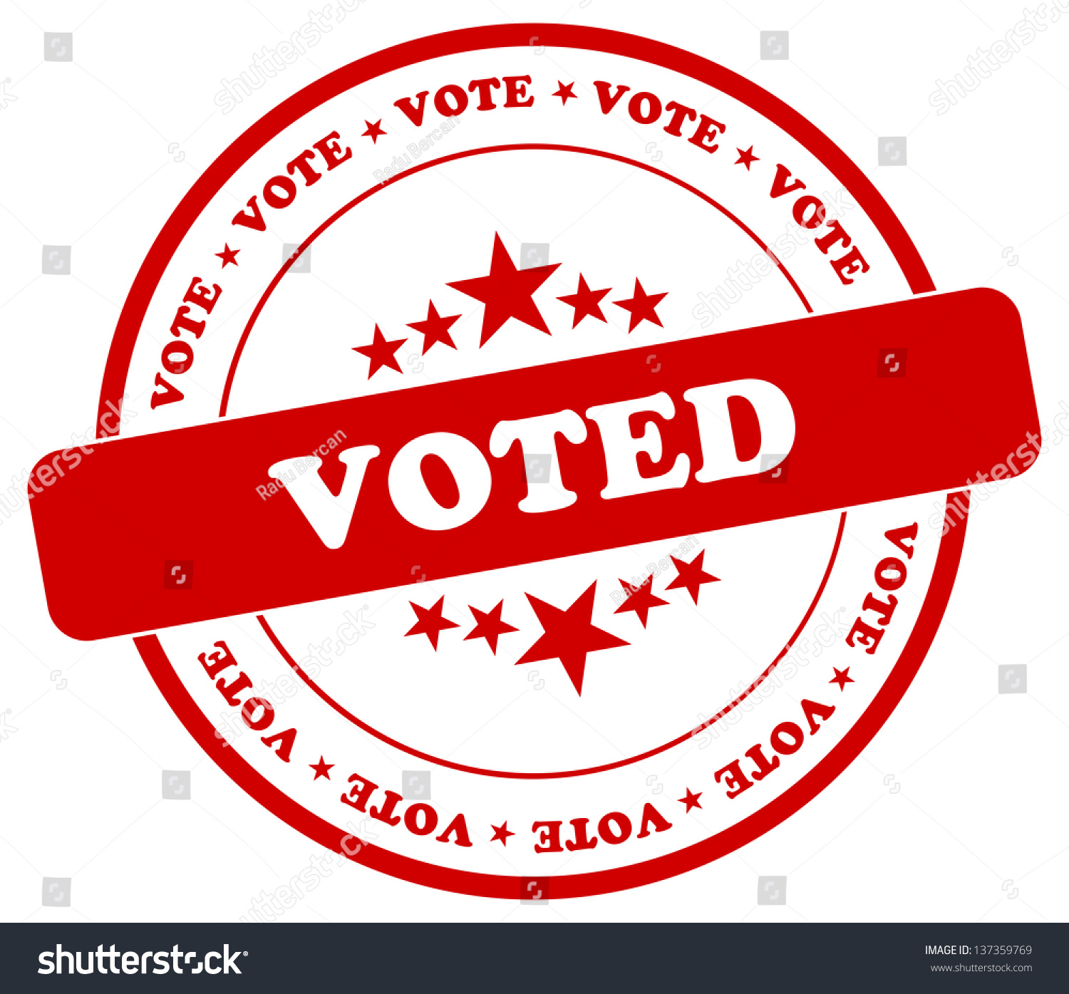 Vote Stamp Stock Vector (Royalty Free) 137359769