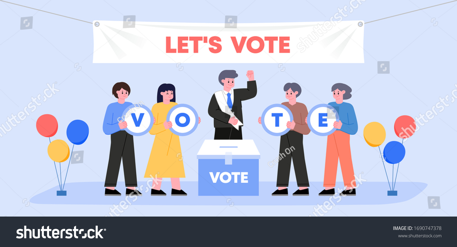 Voting Election Concept Vector Illustration Stock Vector (Royalty Free ...