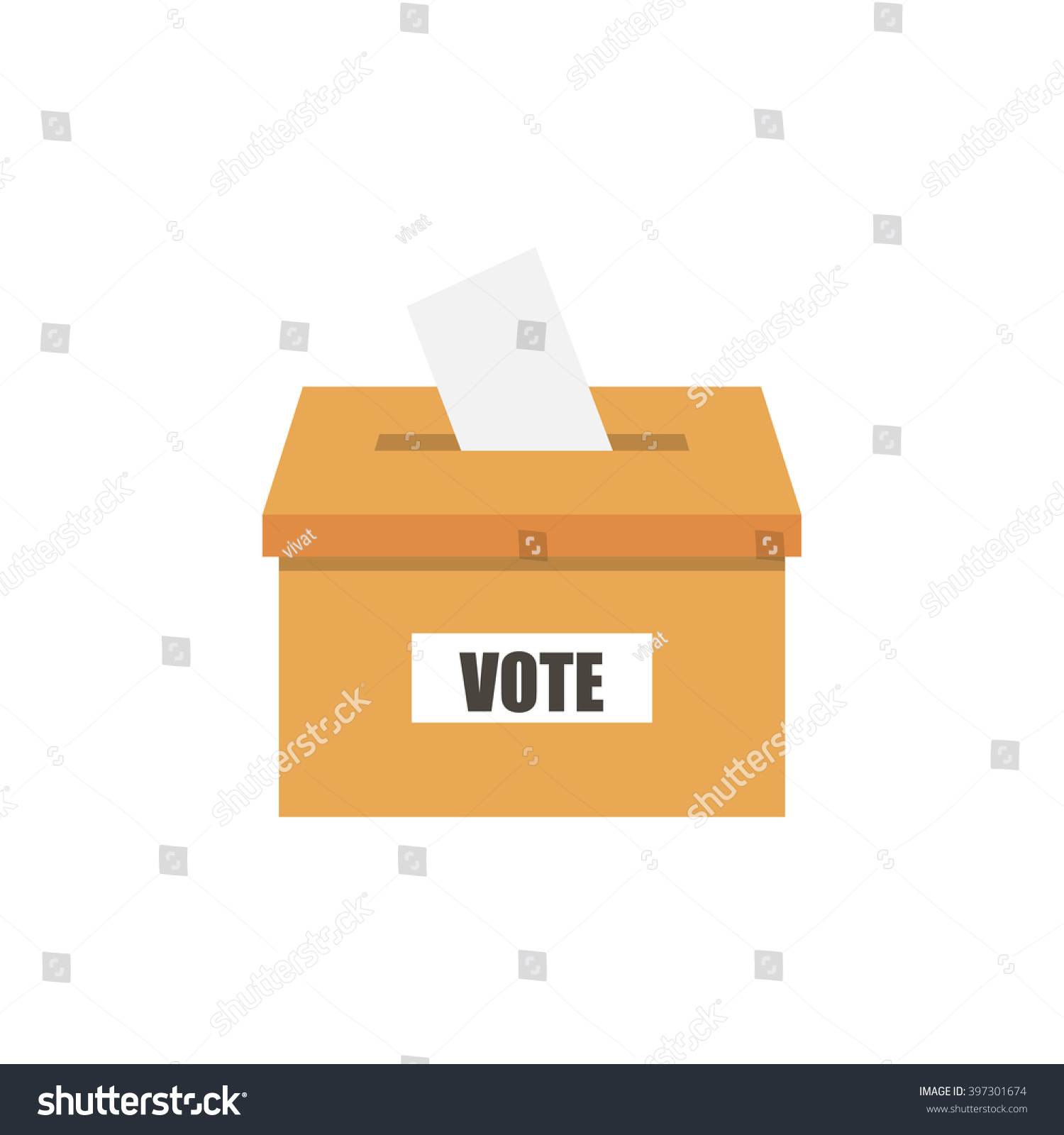 Voting Concept Flat Style On Transparent Stock Vector (Royalty Free ...