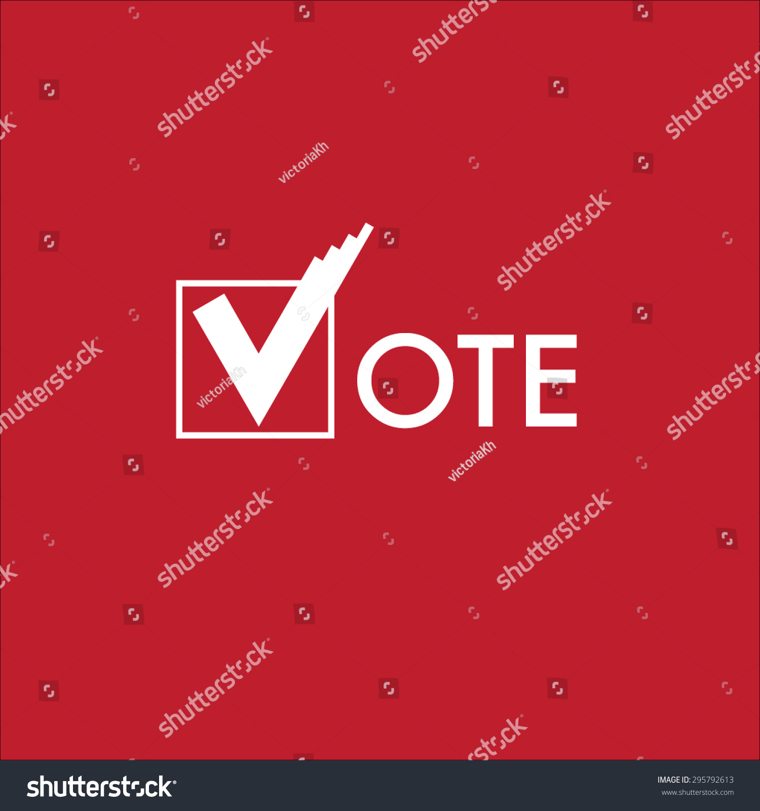 Voting Symbols Vector Design On Red Stock Vector (Royalty Free ...