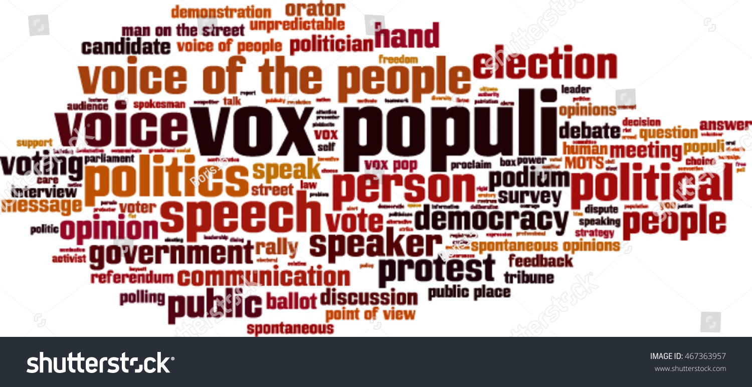 Vox Populi Word Cloud Concept Vector Stock Vector (Royalty Free ...
