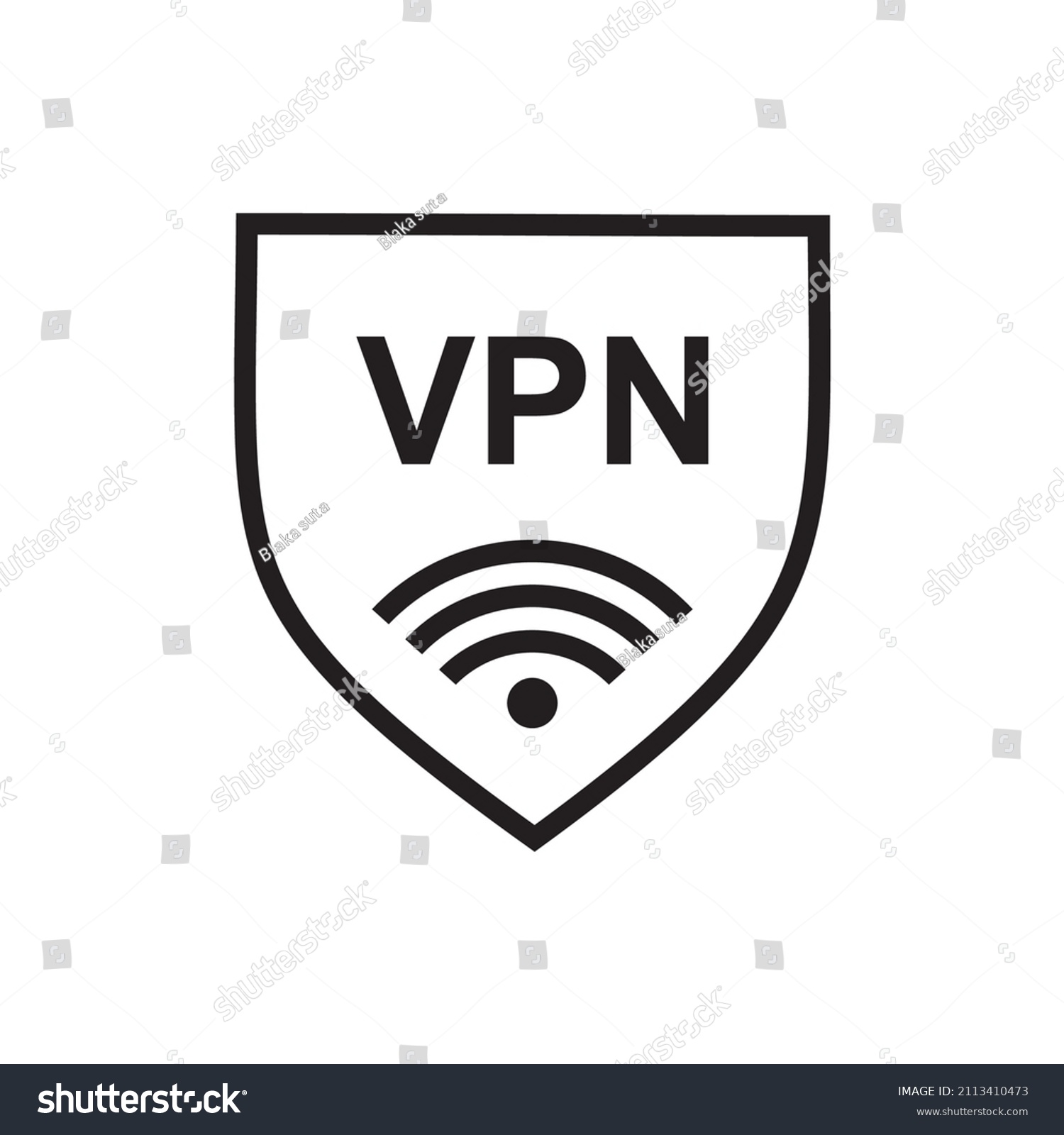 Vpn Icon Vector Virtual Private Network Stock Vector (Royalty Free ...
