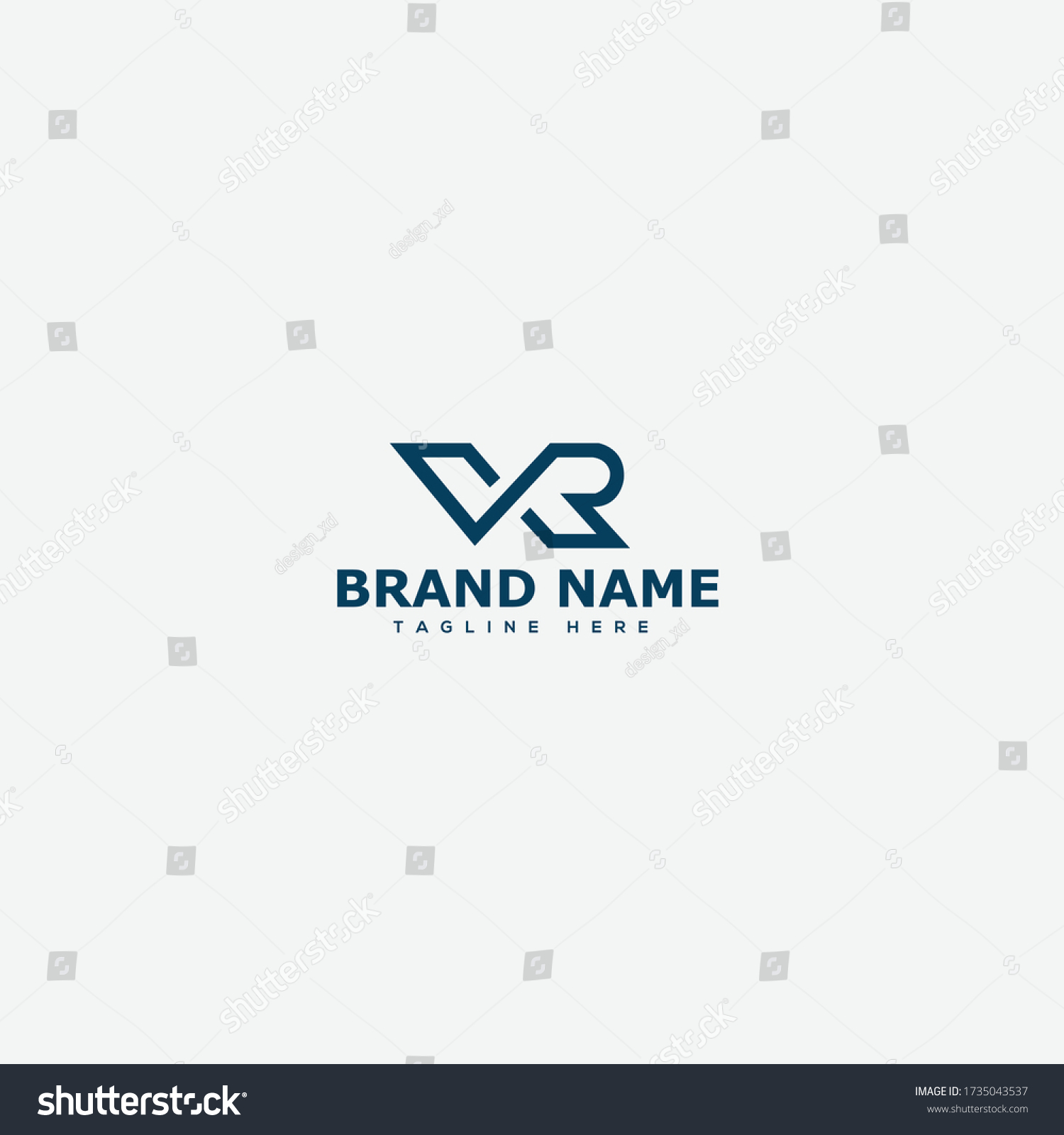 Vr Letter Logo Design Template Vector: เวกเตอร์สต็อก (ปลอดค่าลิขสิทธิ์ ...