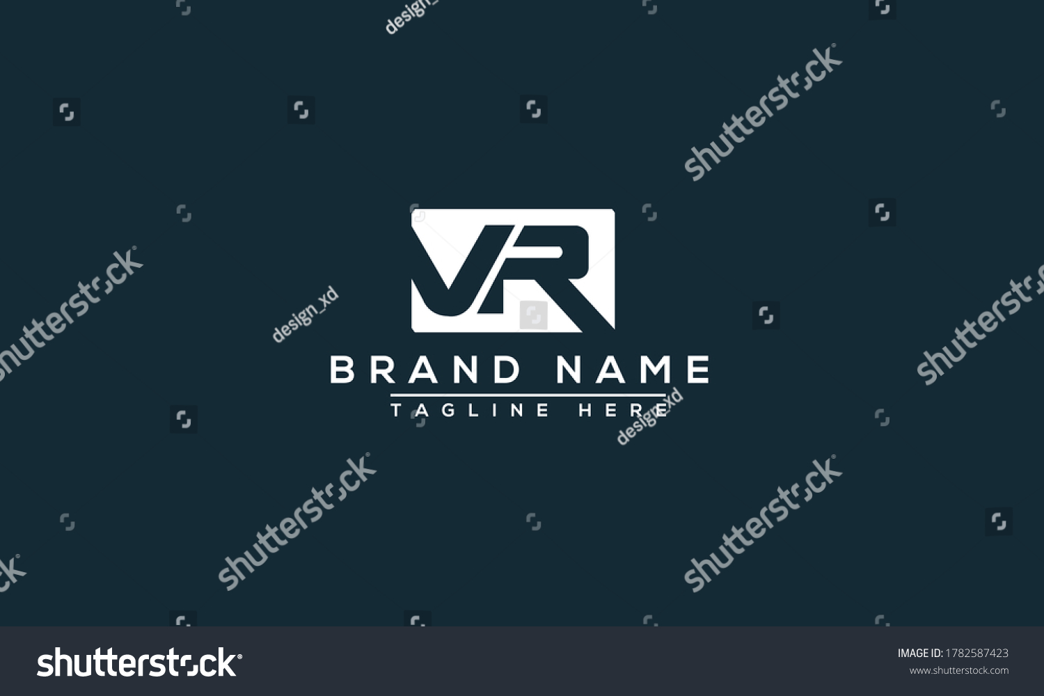 Vr Logo Design Template Vector Graphic Stock Vector (Royalty Free ...