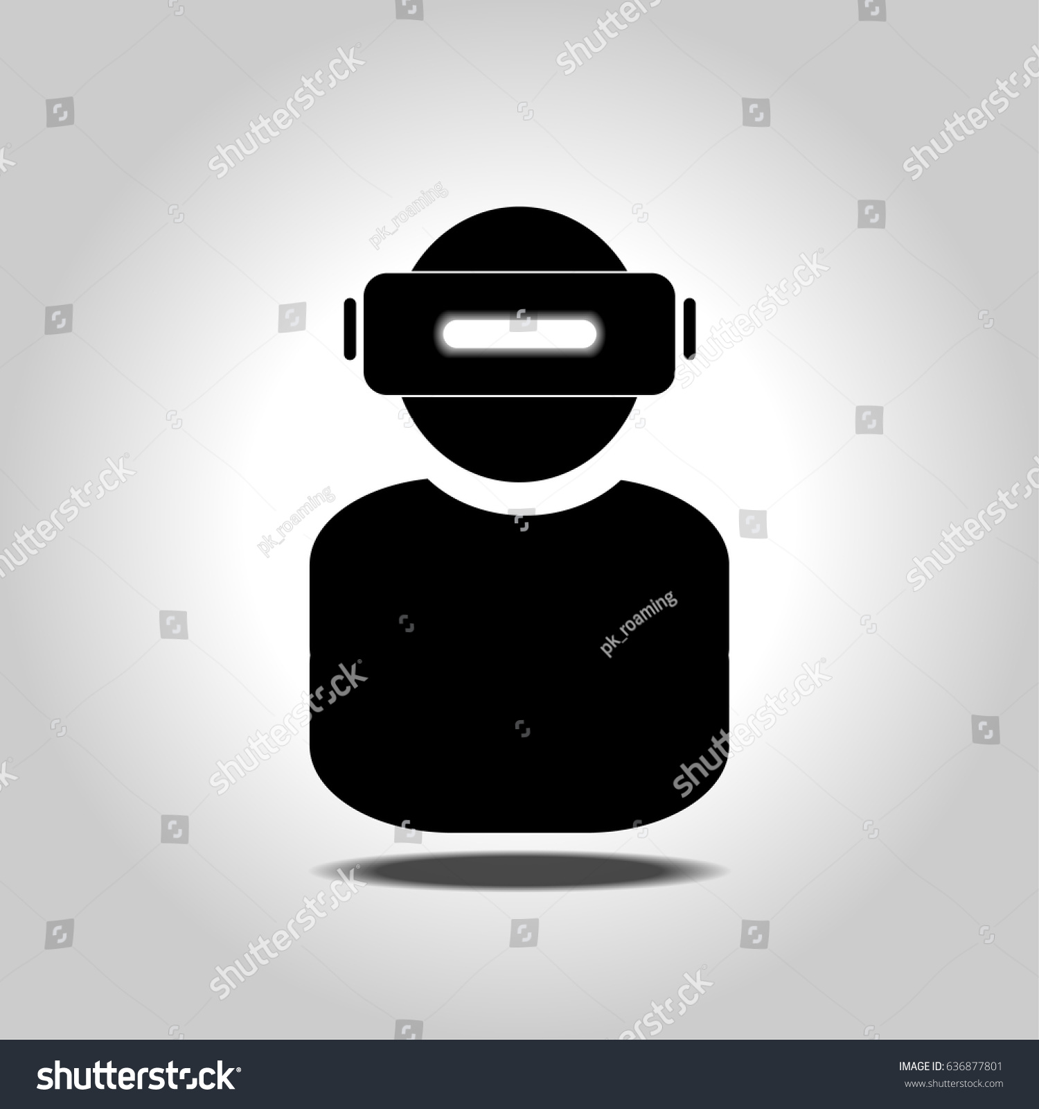 Vr Visual Reality Human Icon Vector Stock Vector (Royalty Free ...