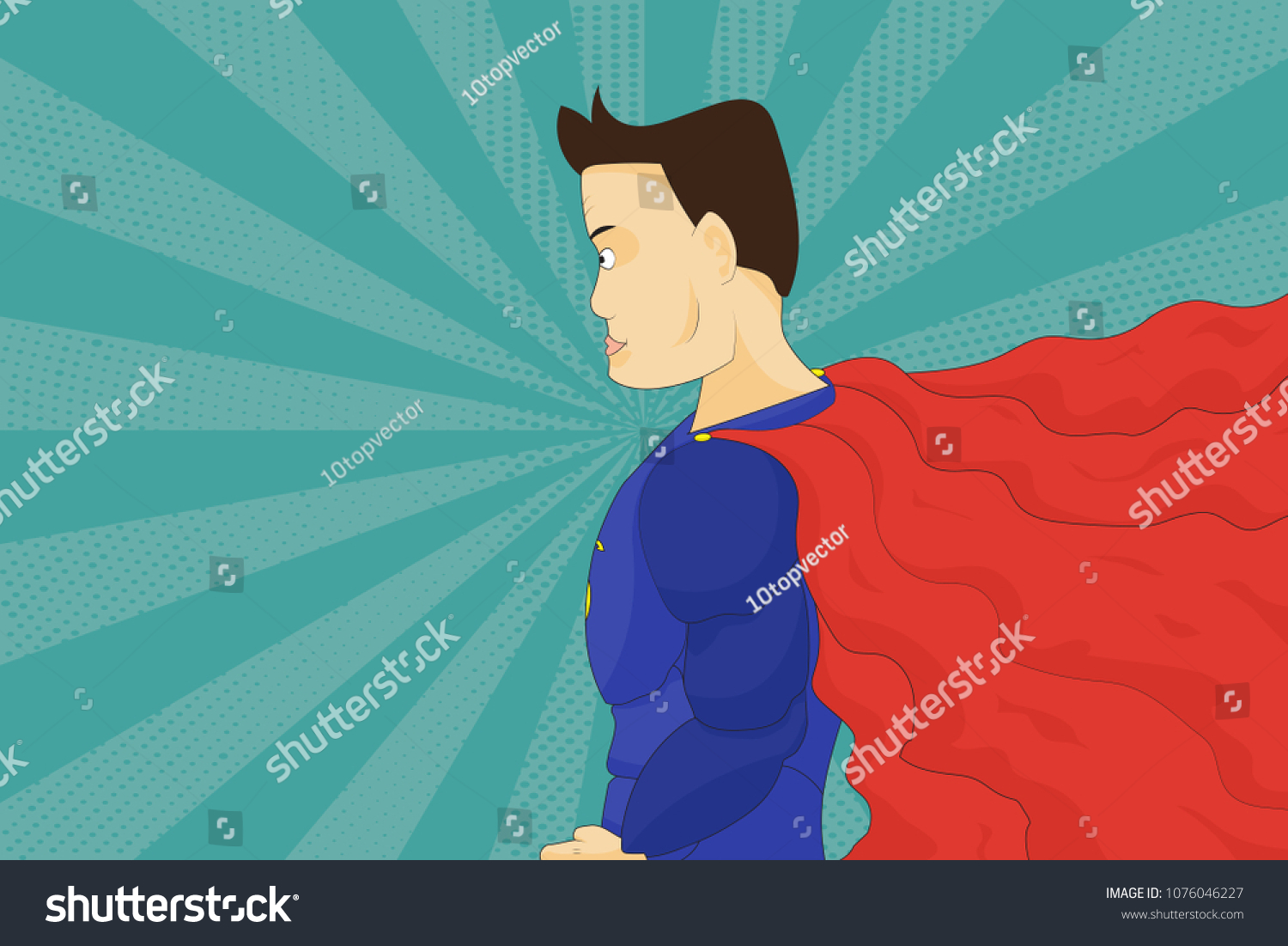 Vr Technology Superhero Comics Vector Illustration Stock Vector ...