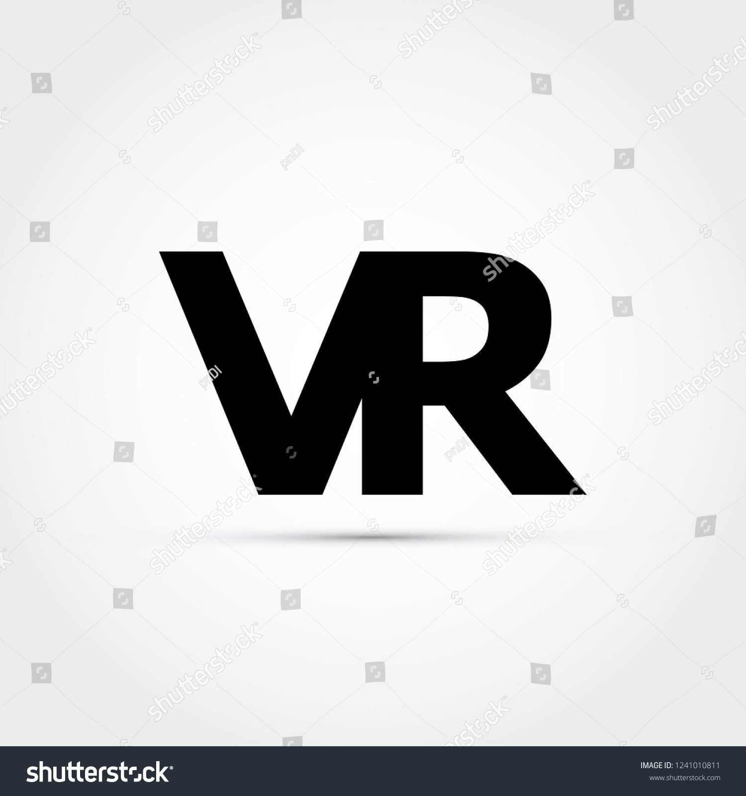 Vr Vector Logo Design Stock Vector (Royalty Free) 1241010811 | Shutterstock