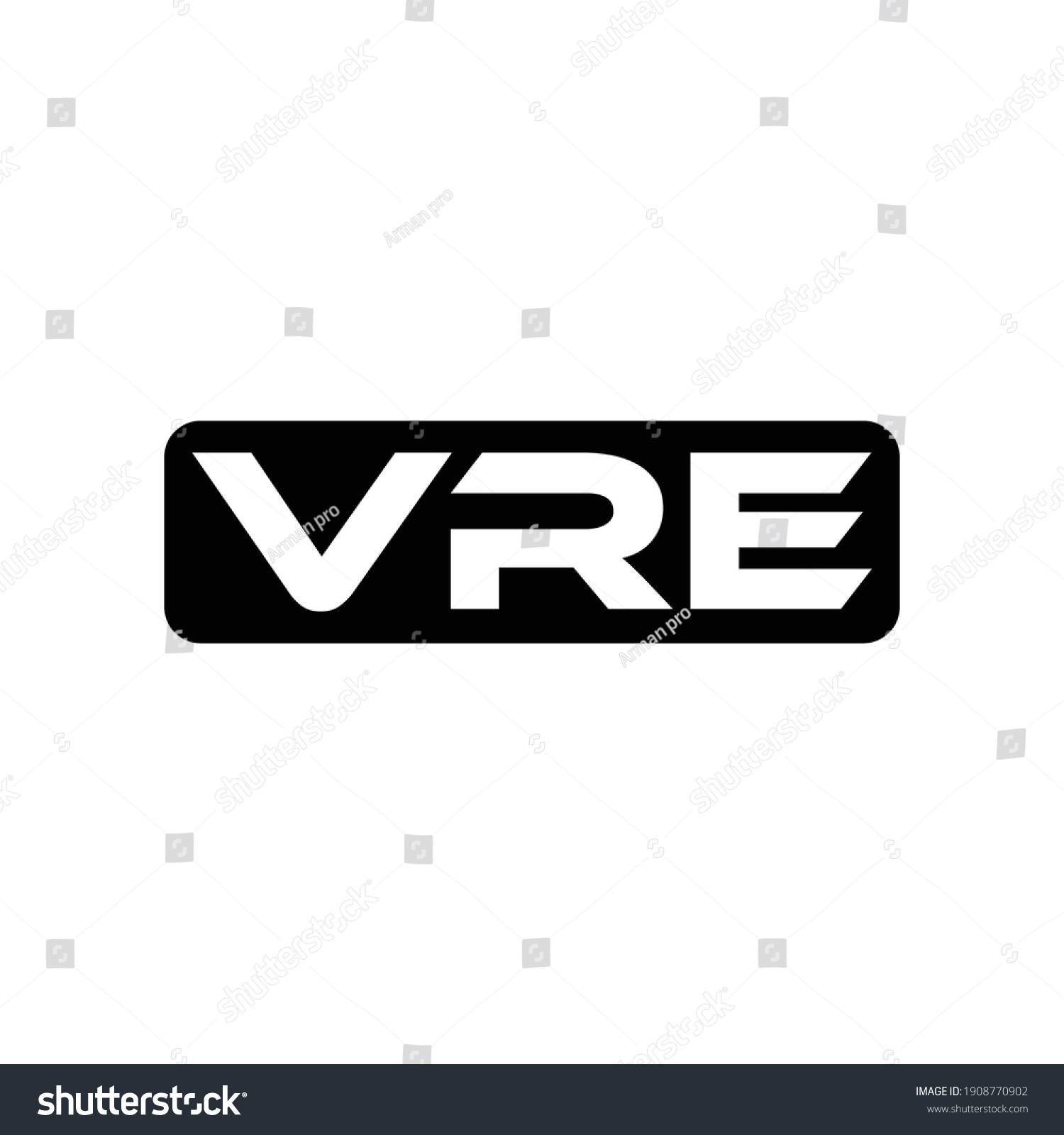 Vre Letter Logo Design Vector Stock Vector (Royalty Free) 1908770902