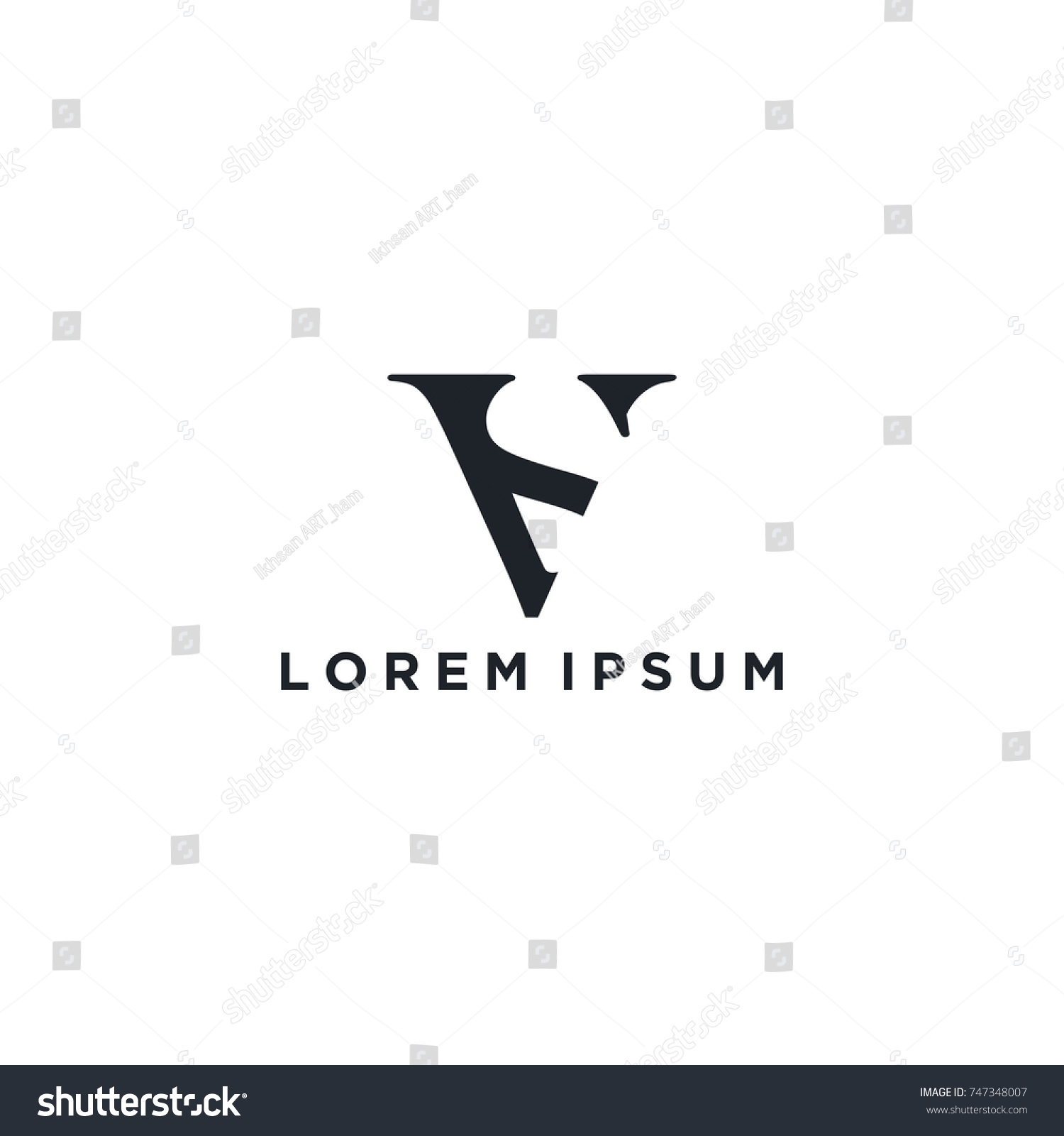 Vs Combine Logos Stock Vector (Royalty Free) 747348007