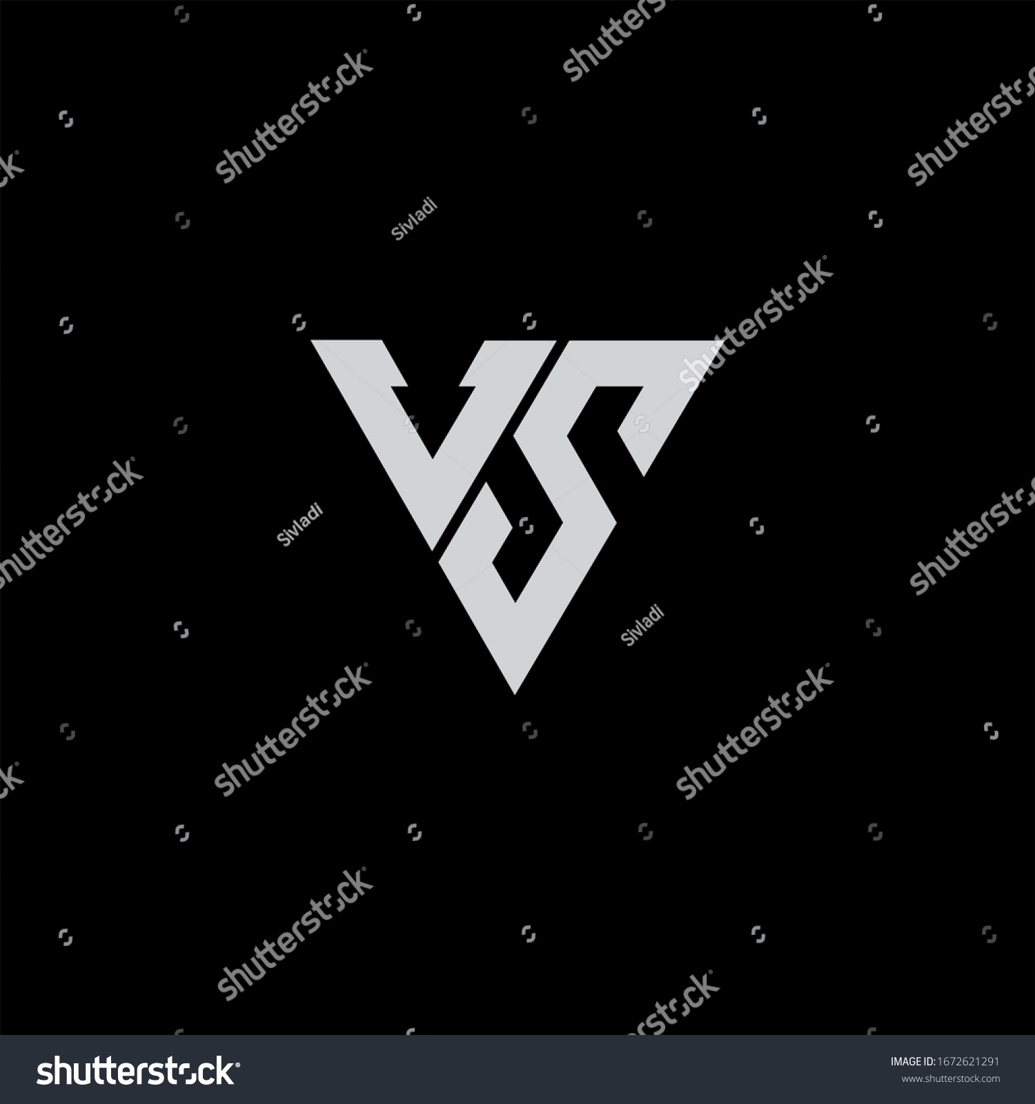 Vs Logo Design Vector Illustration Stock Vector (Royalty Free ...