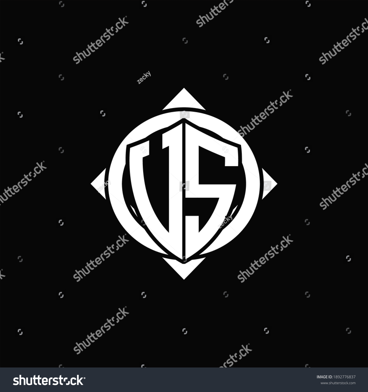 Vs Logo Monogram Isolated Circle Rounded Stock Vector (Royalty Free ...