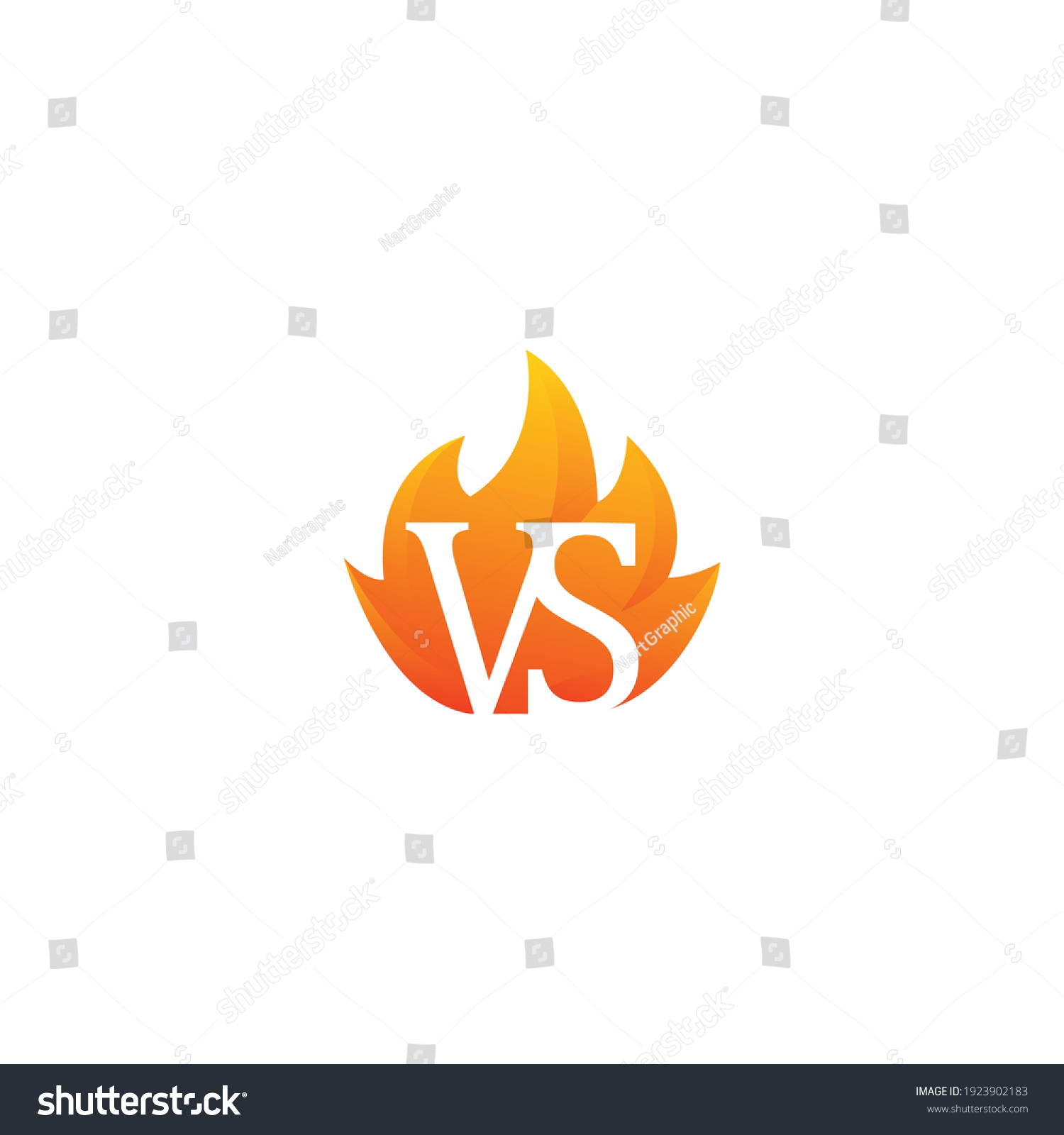 Vs Versus Fire Flame Vector Icon Stock Vector (Royalty Free) 1923902183 ...