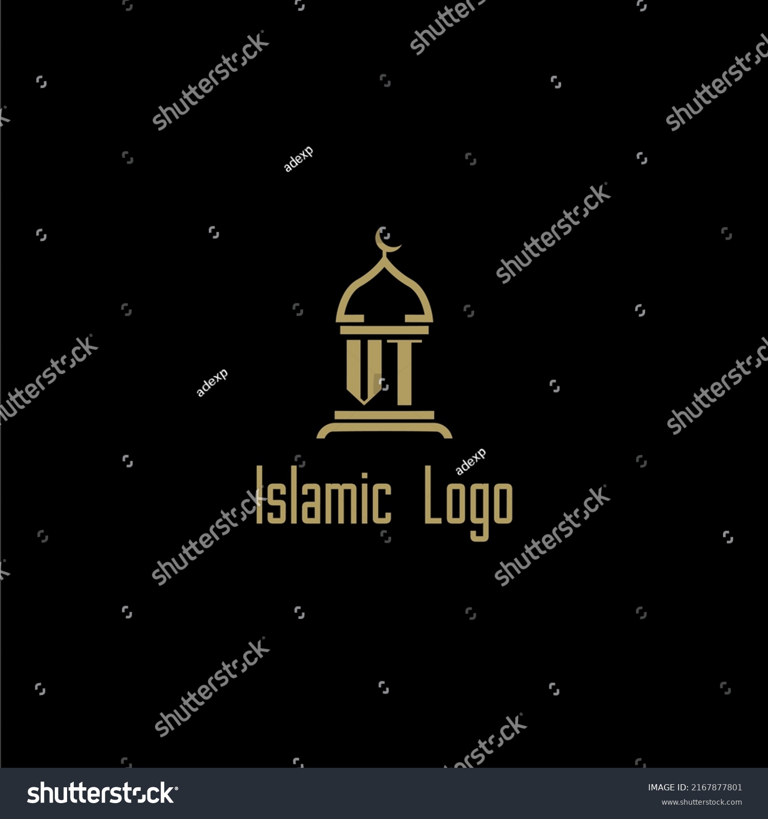 Vt Initial Monogram Islamic Logo Mosque Stock Vector (Royalty Free ...