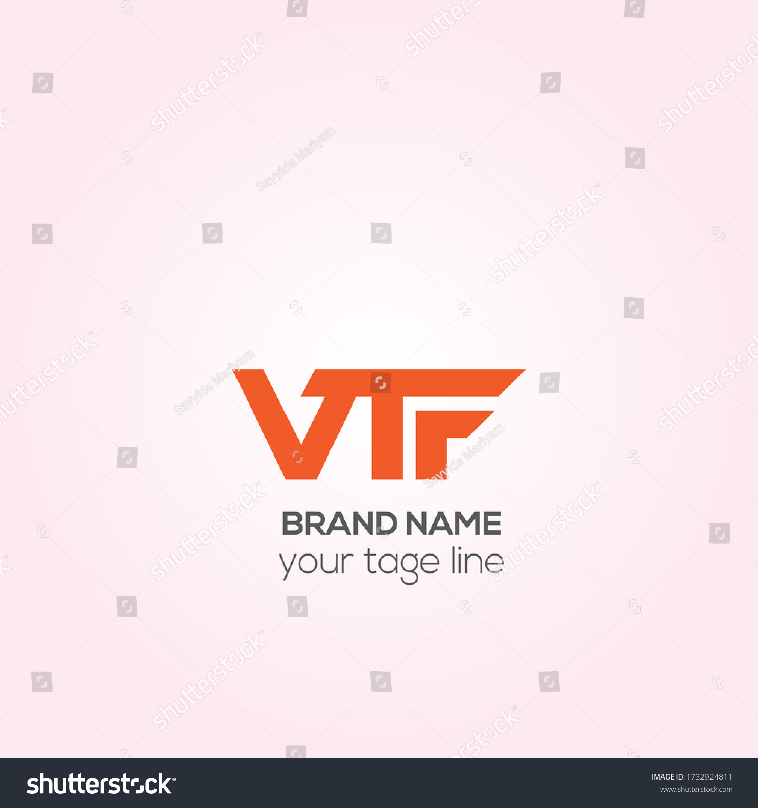 Vtf Vector Logo Design Vtr Creative Stock Vector (Royalty Free ...