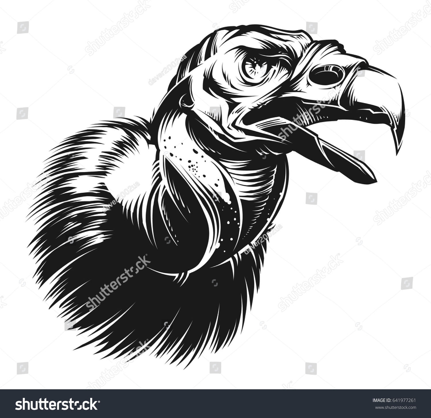 Vulture Stock Vector (Royalty Free) 641977261