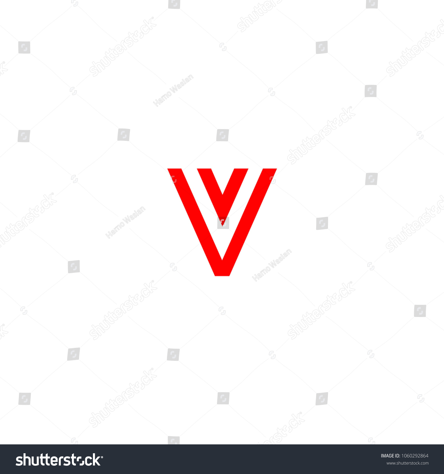 Vv Letter Brand Logo Vector Stock Vector (Royalty Free) 1060292864