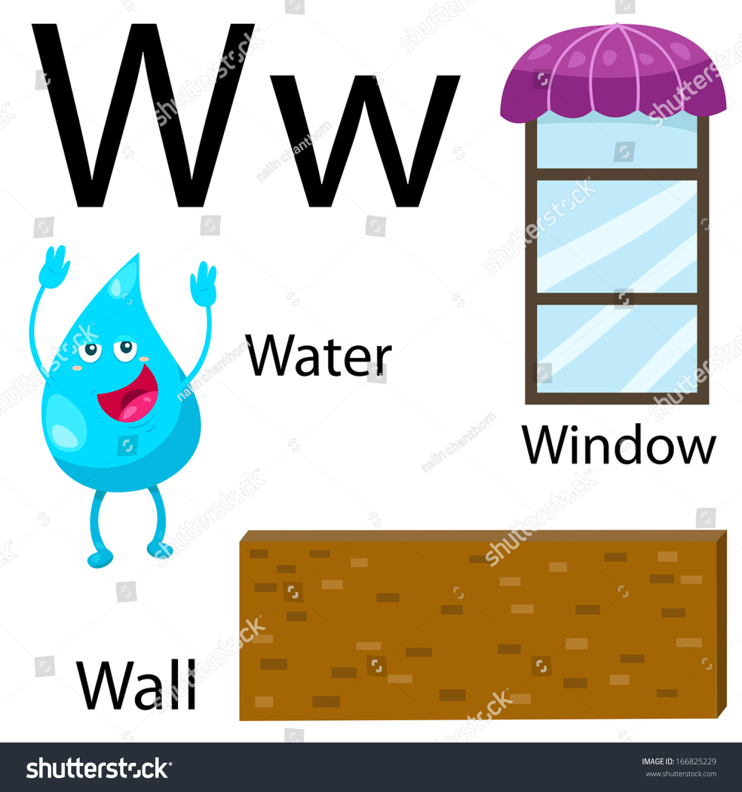W Alphabet Stock Vector (Royalty Free) 166825229 | Shutterstock