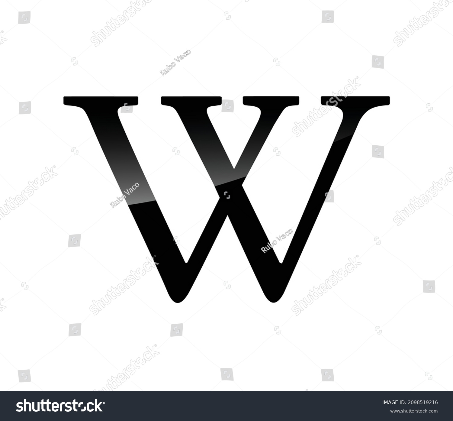 W Icon Logo Sign Symbol Initial Stock Vector (Royalty Free) 2098519216 ...