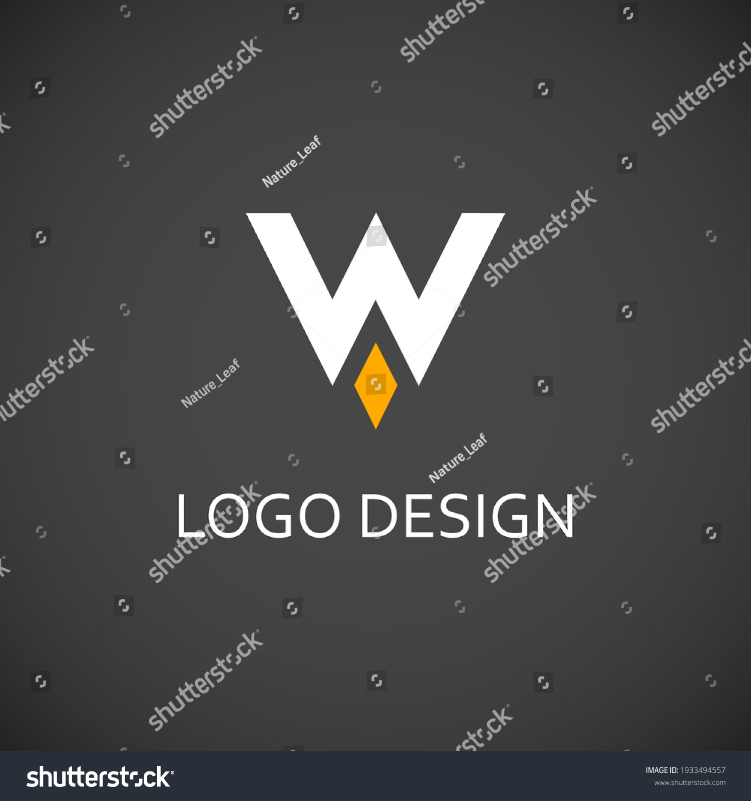 W Letter Simple Logo Design Stock Vector (Royalty Free) 1933494557 ...