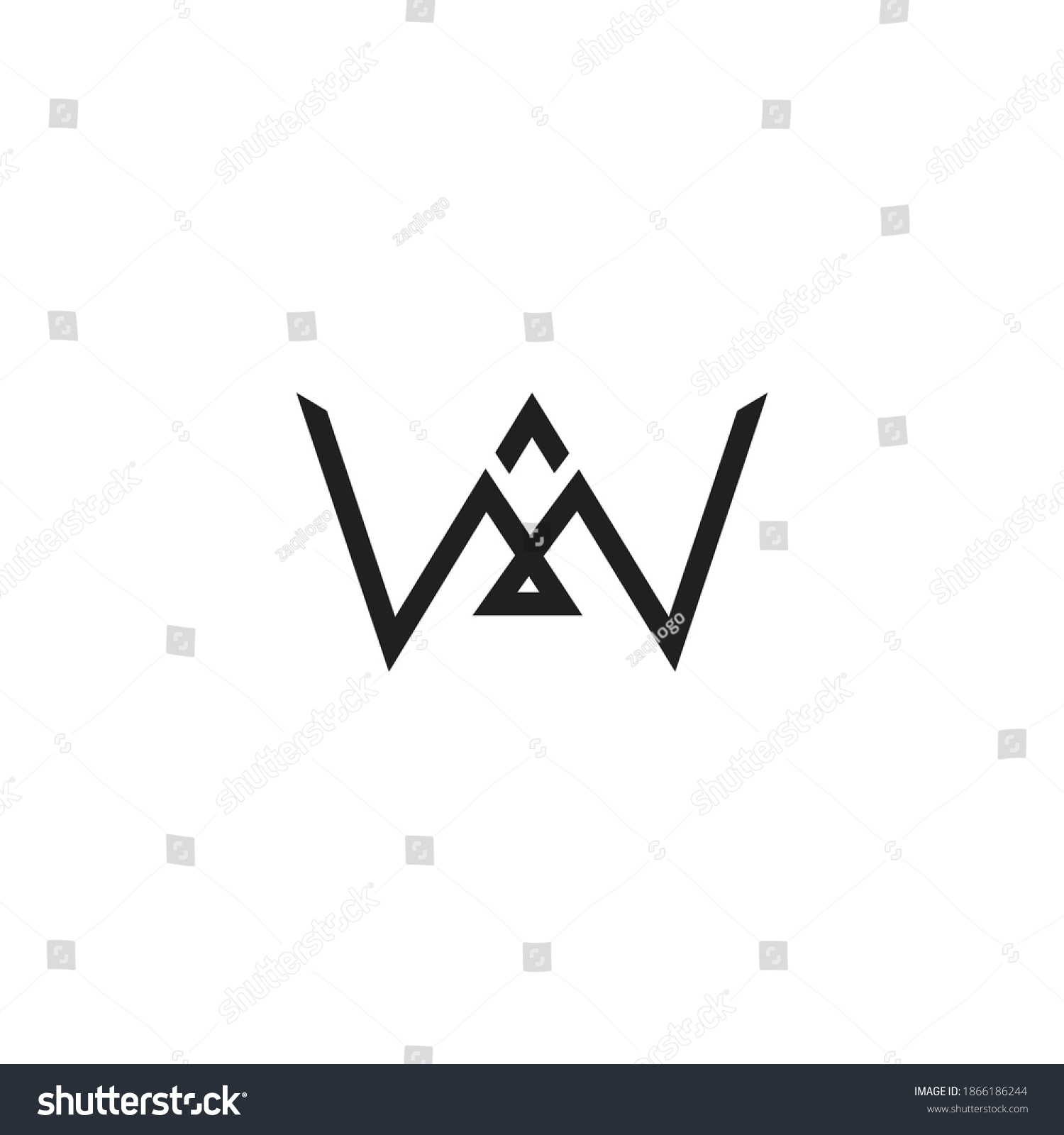 Wa Logo Vector Minimalist Simple Templates Stock Vector (Royalty Free ...