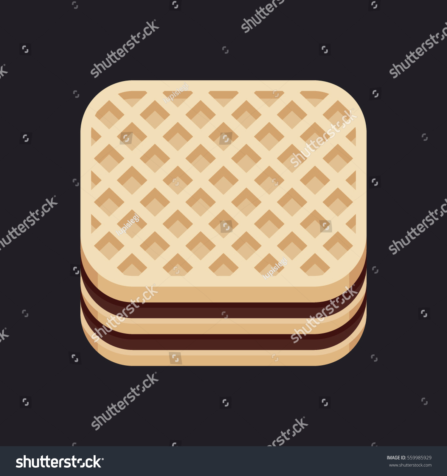Wafer Icon Stock Vector (Royalty Free) 559985929 | Shutterstock