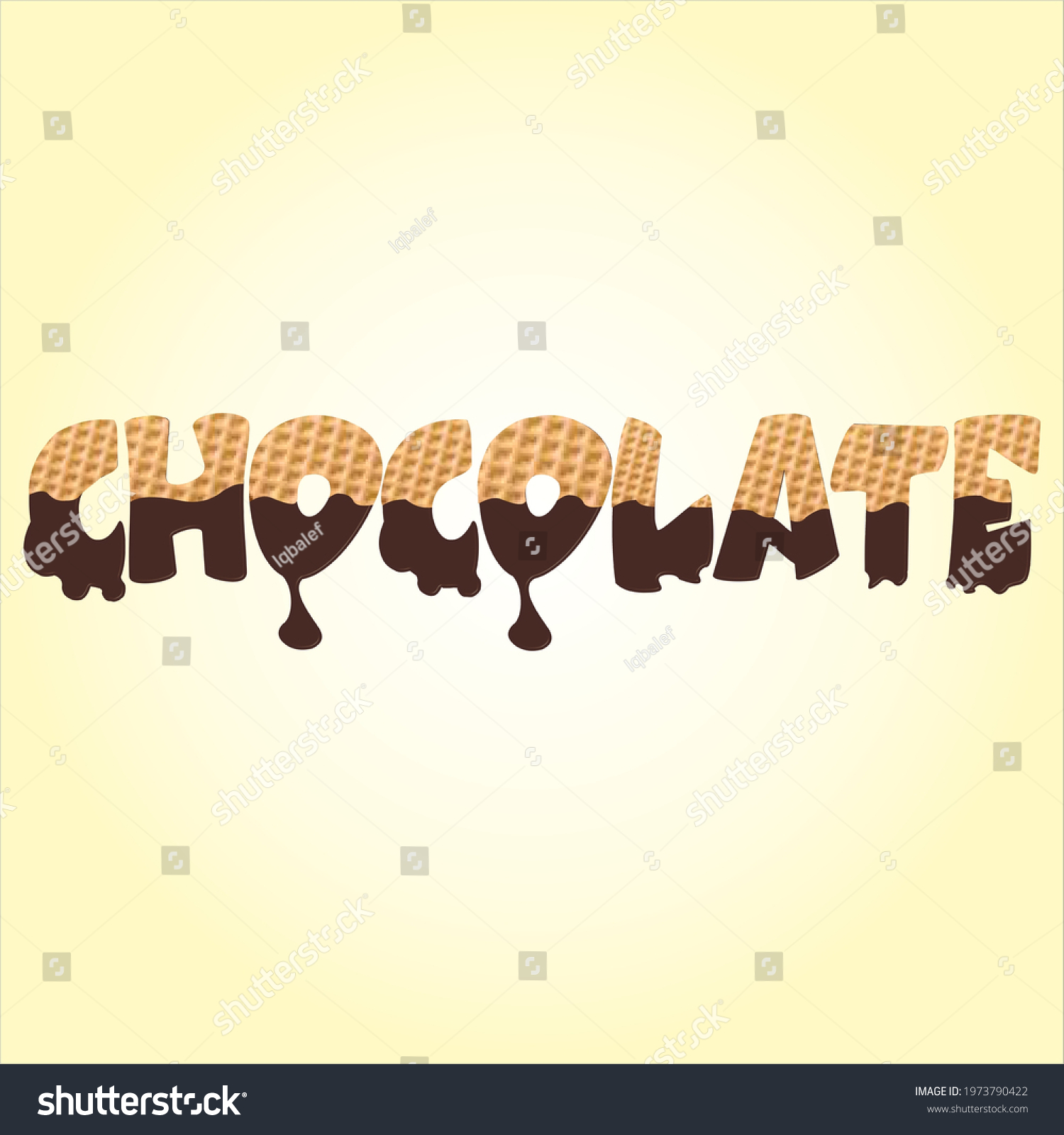 Wafer Text Effect Melted Chocolate Stock Vector (Royalty Free ...