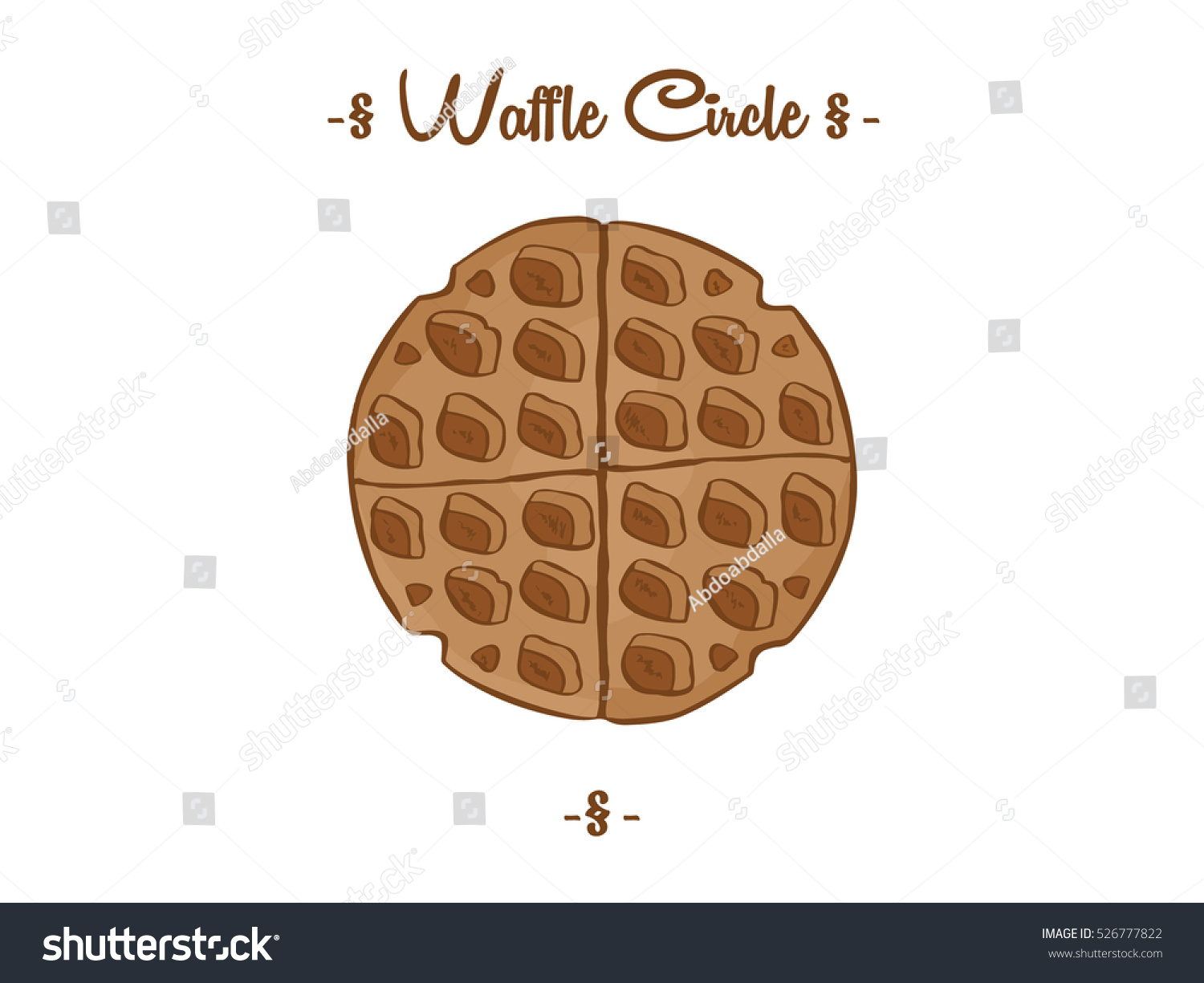 Waffle Circle Vector Waffle Collection Stock Vector (Royalty Free ...