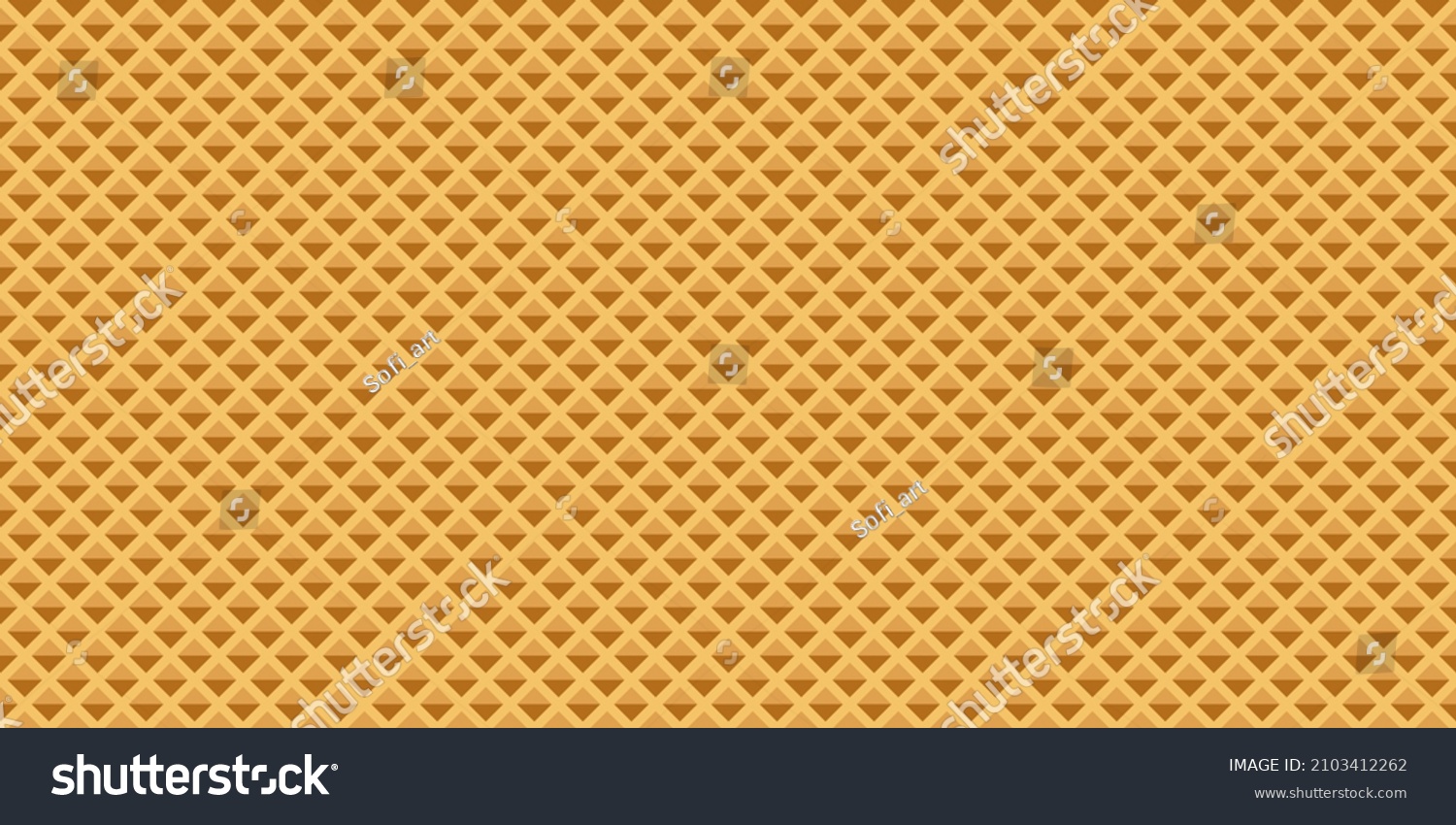 Waffle Texture Seamless Pattern Wafer Horizontal Stock Vector (Royalty ...