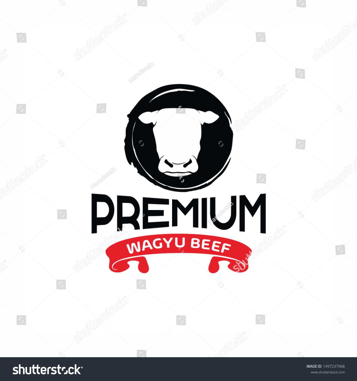 Wagyu Beef Logo Design Vector Icon : image vectorielle de stock (libre ...