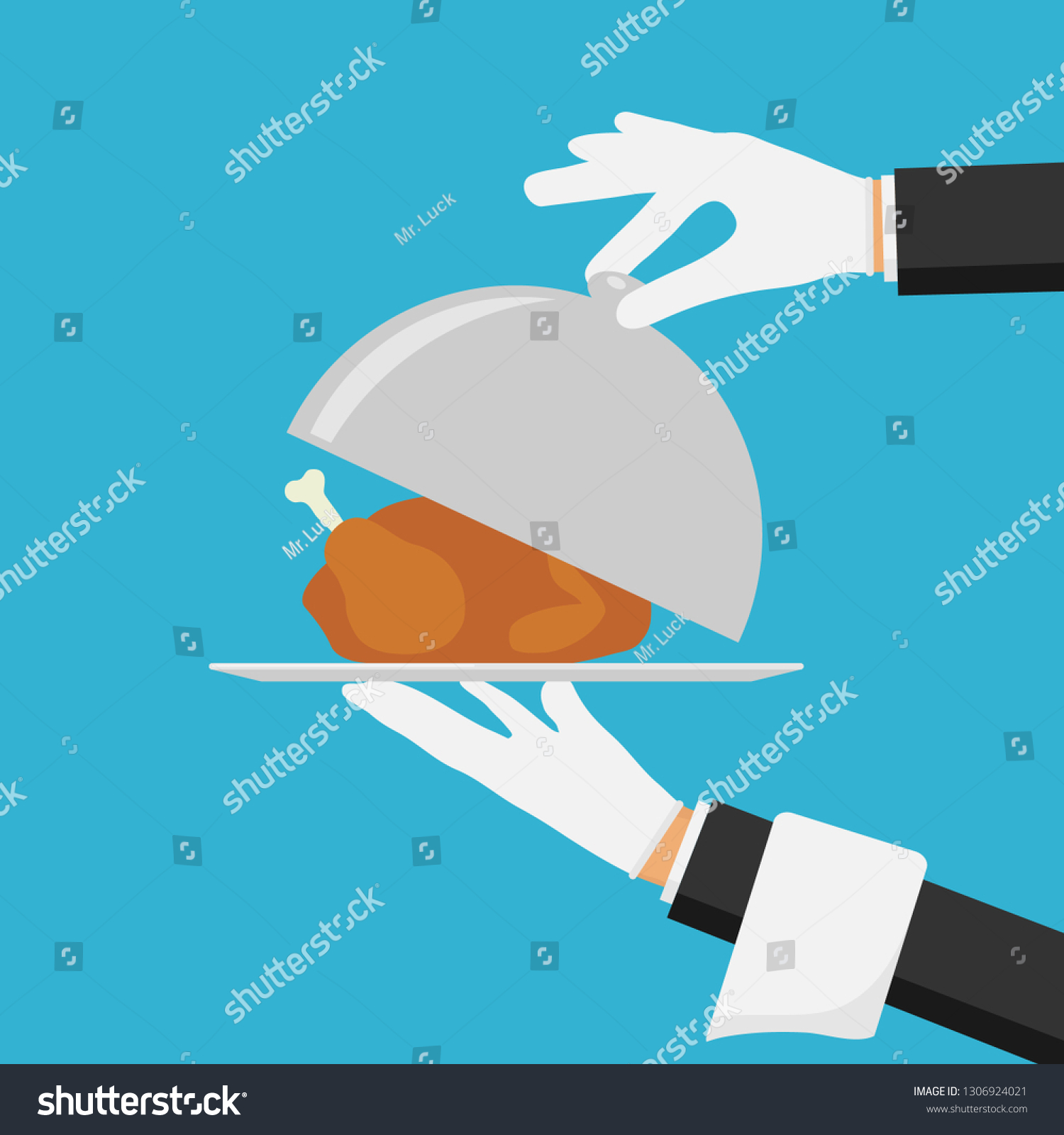 Waiter Hands Cloche Lid Cover Towel Stock Vector (Royalty Free ... Waiter Hands Cloche Lid Cover Towel Stock Vector (Royalty Free ...