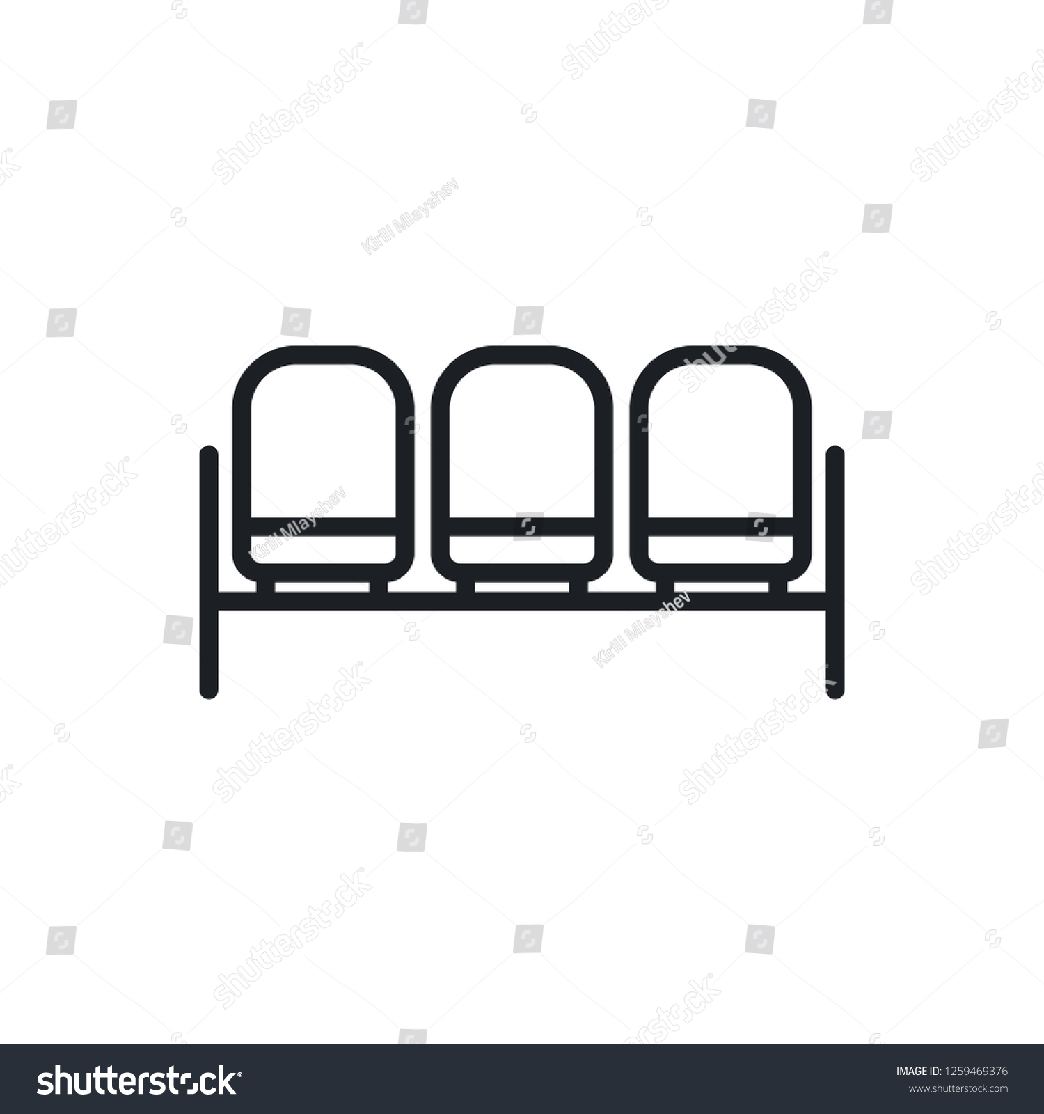 Waiting Area Vector Icon Stock Vector (Royalty Free) 1259469376 ...