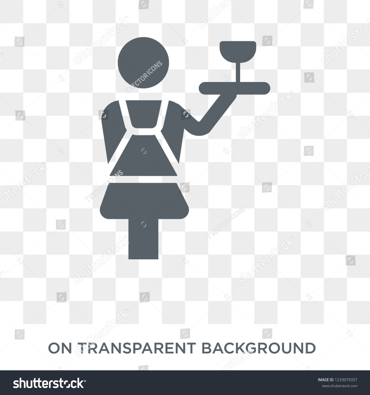 Waitress Icon Waitress Design Concept Restaurant Stock Vector (Royalty ...