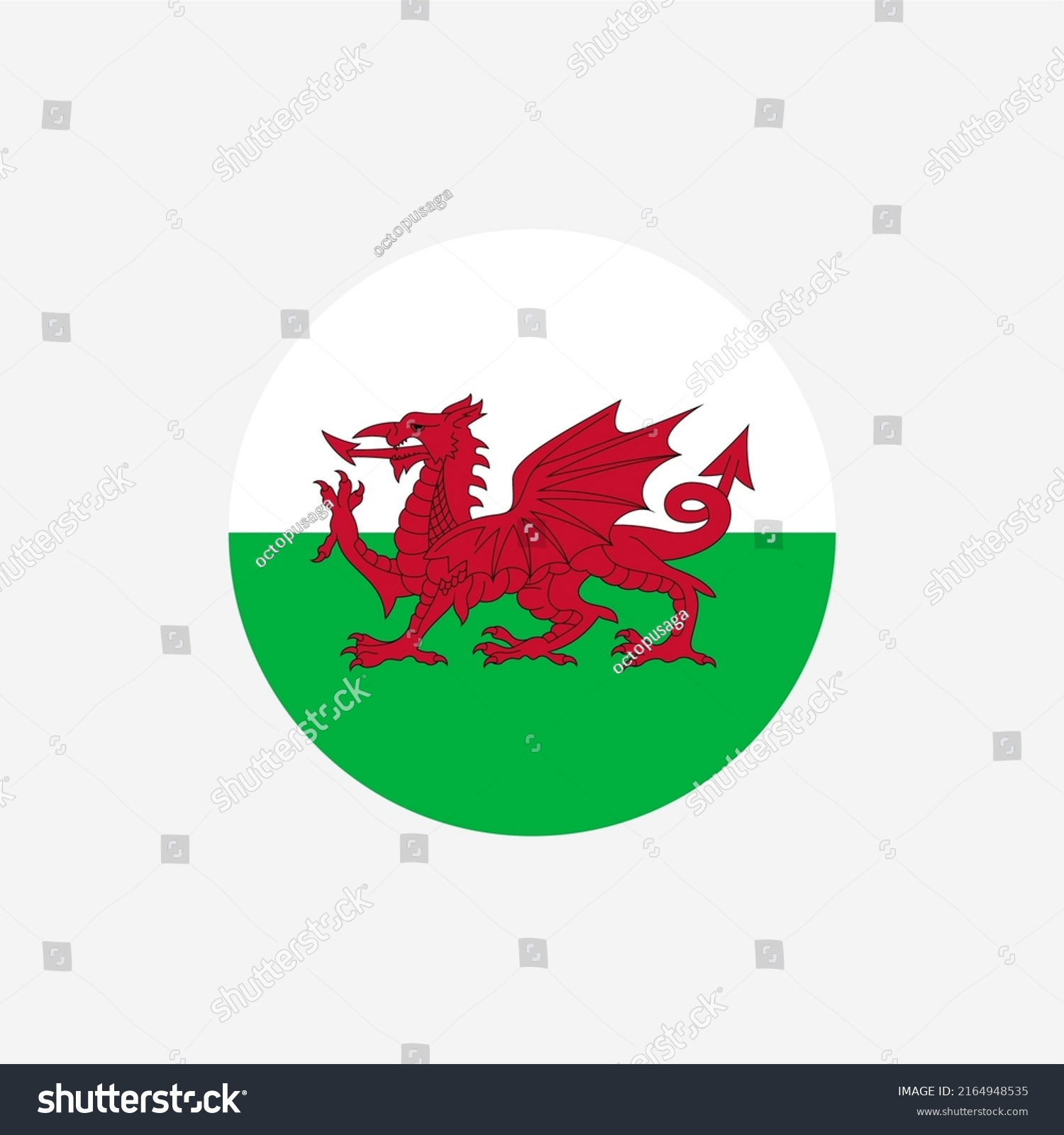 Wales Flag Vector Circle Shape Vector Stock Vector (Royalty Free ...