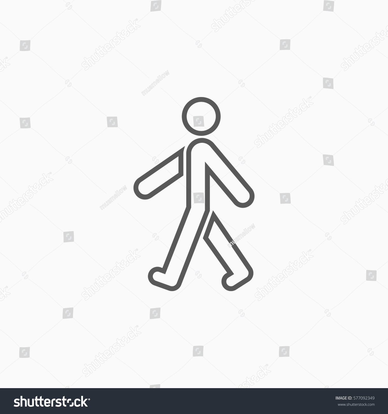 Walk Icon Stock Vector (Royalty Free) 577092349