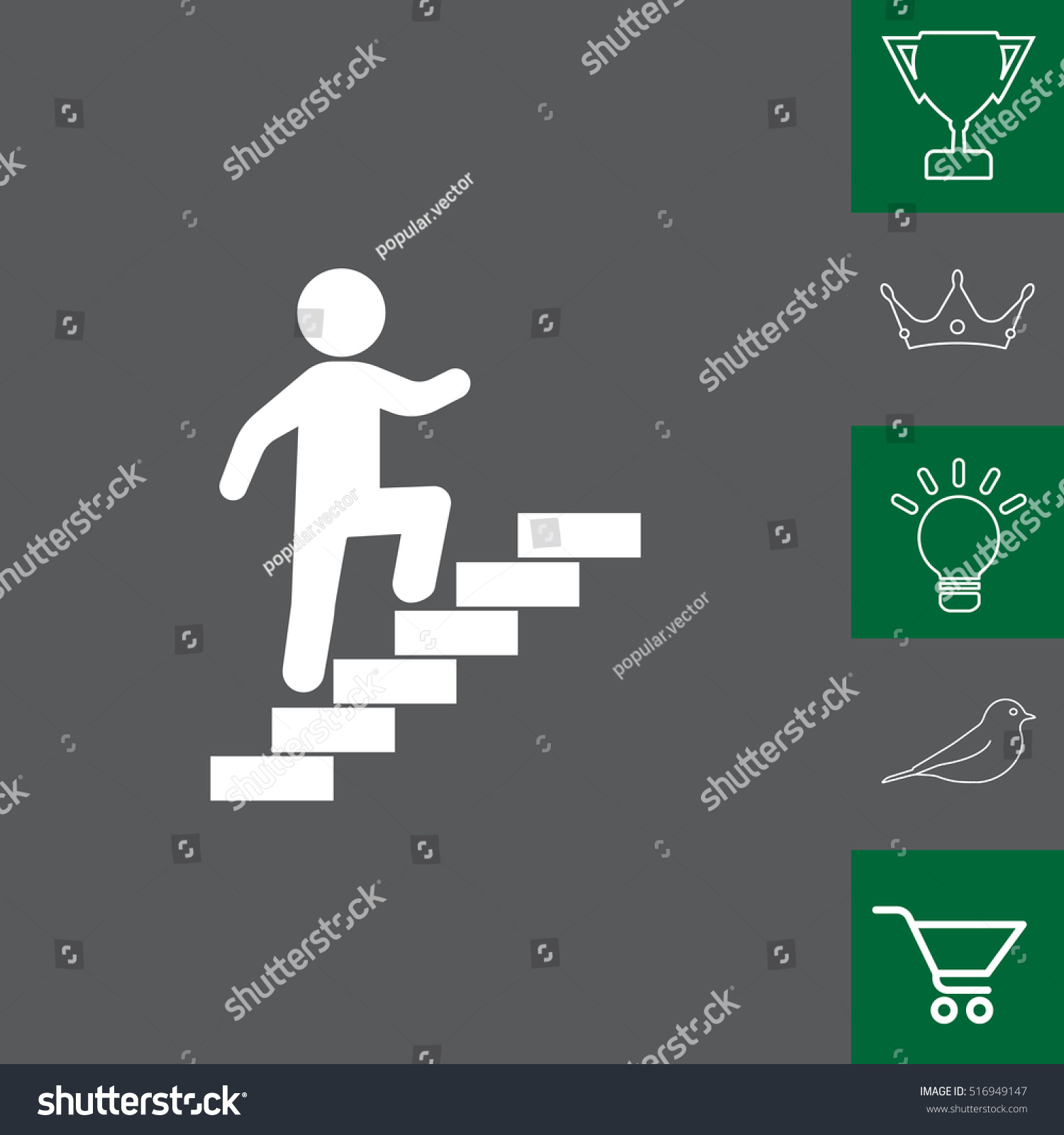 Walk Stairs Symbol Vector Illustration Stock Vector (Royalty Free ... Walk Stairs Symbol Vector Illustration Stock Vector (Royalty Free ...