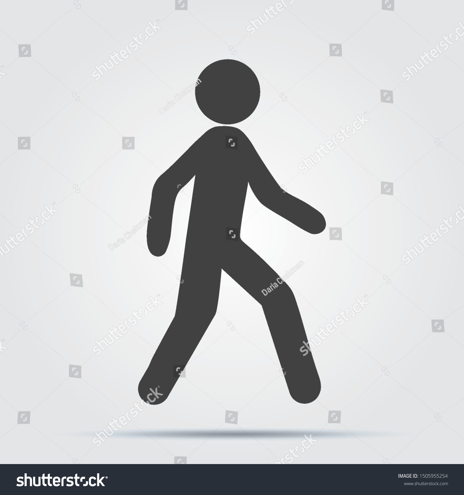 Walk Vector Icon Vector Illustration Eps Stock Vector (Royalty Free ...