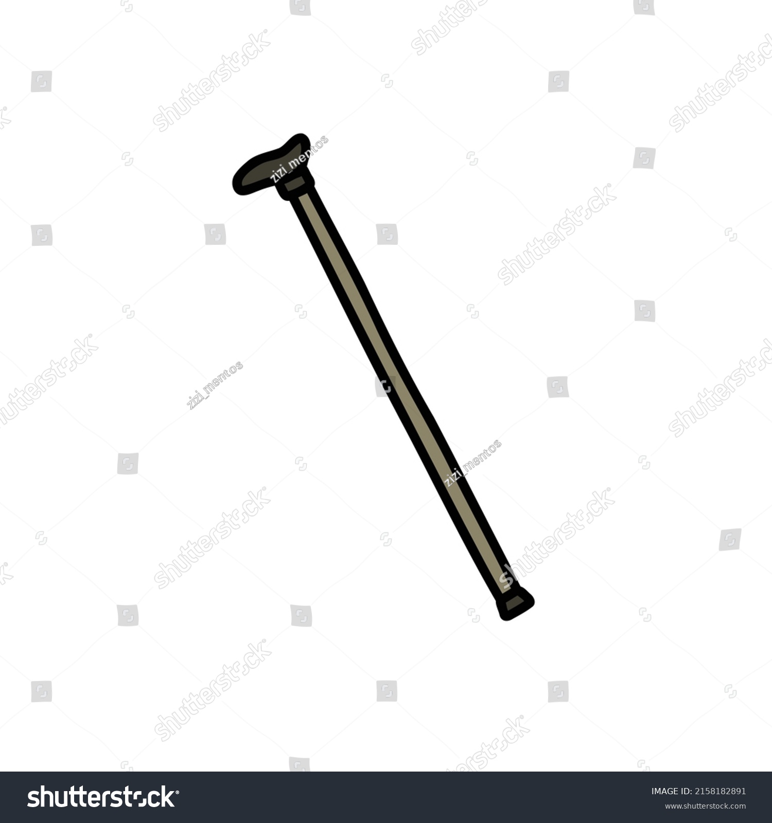 Walking Cane Doodle Icon Vector Illustration Stock Vector (Royalty Free ...